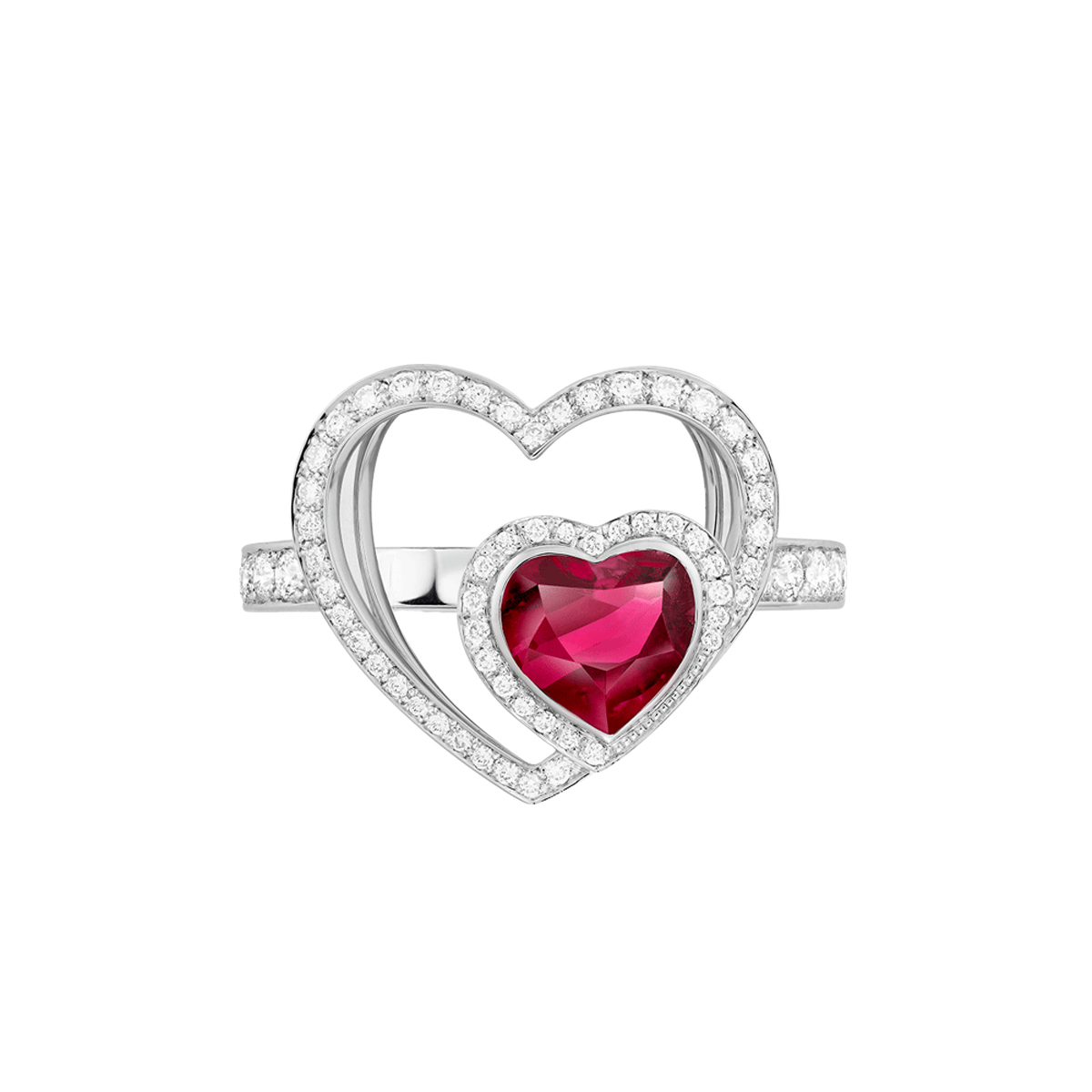 Bague Fred Pretty Woman Unconditional en or blanc, diamants et ...