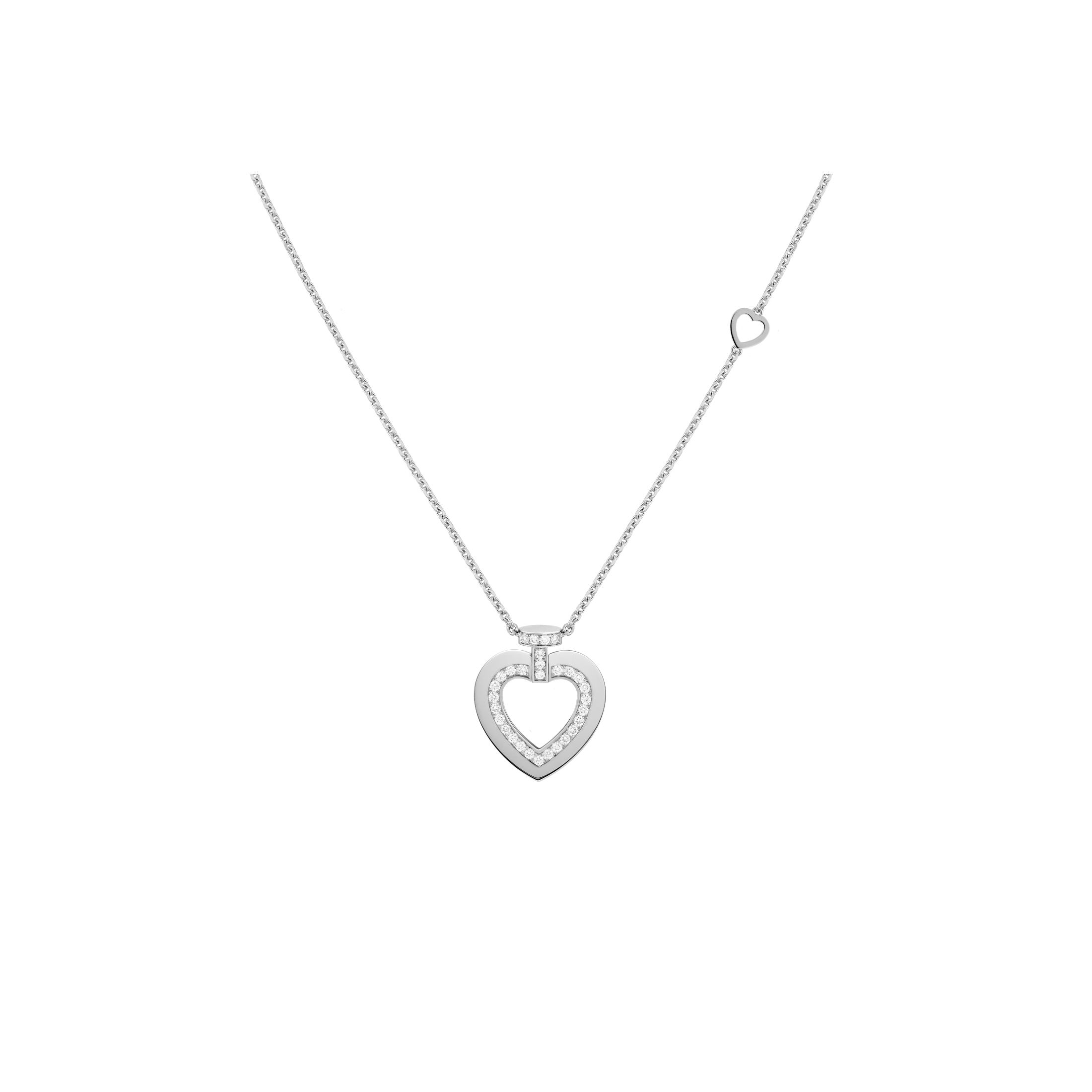 Fred Pretty Woman medium necklace in white gold and diamonds - Lepage
