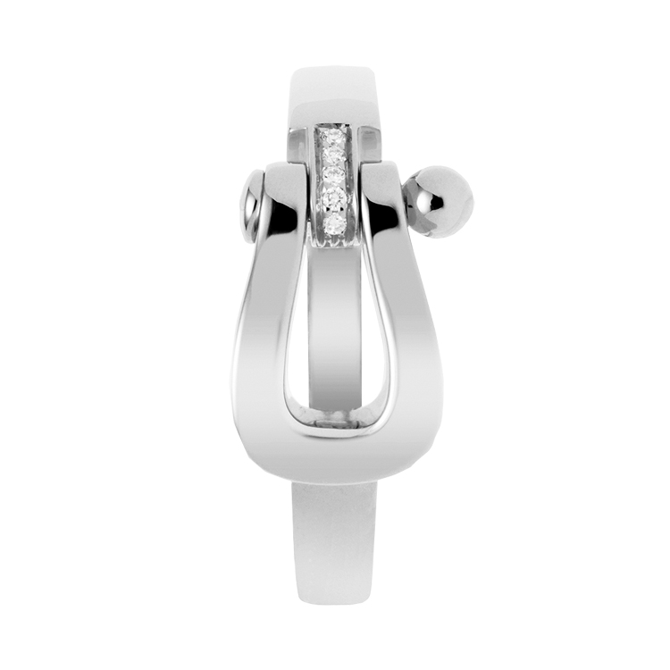 FRED Force 10 MM ring gold white diamonds | Lepage