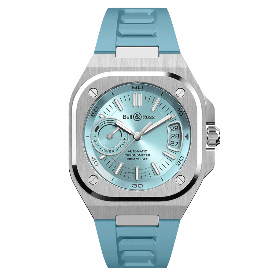 Bell & Ross BR-X5 Ice Blue Steel automatique caoutchouc 41 mm - Lepage