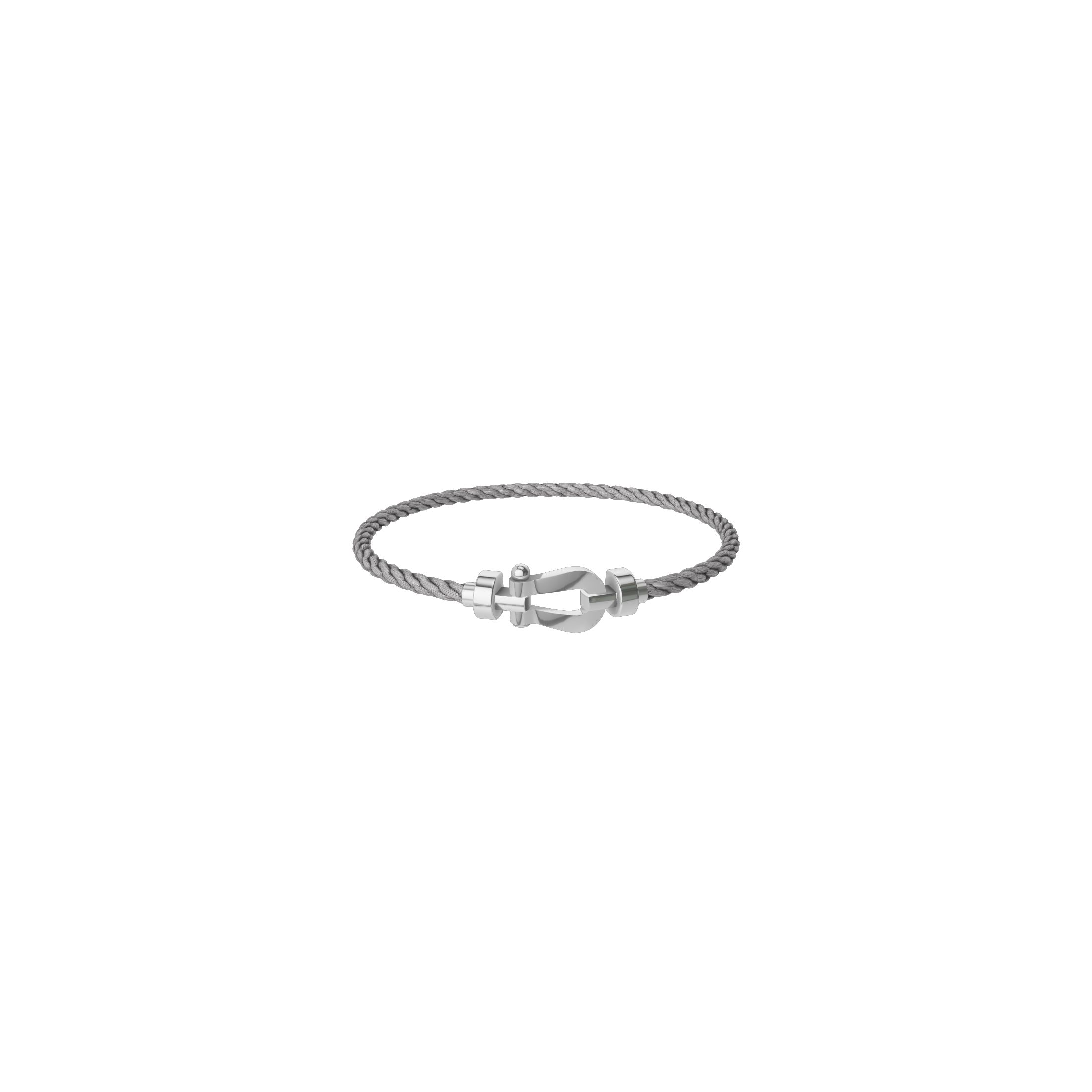 Bracelet FRED Force 10 en or blanc et câble acier | Lepage