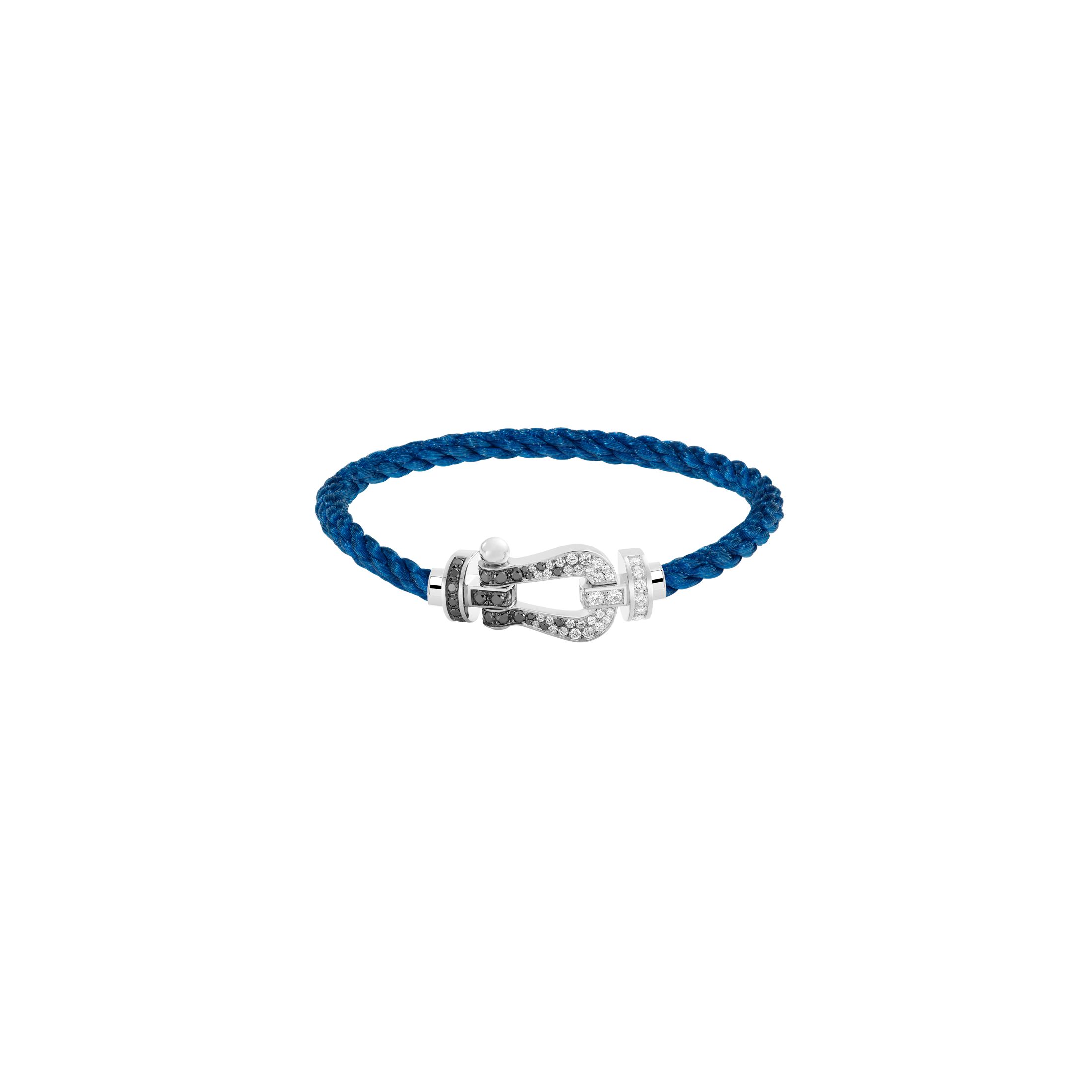 FRED Force 10 bracelet in white gold, white and black diamonds and blue ...