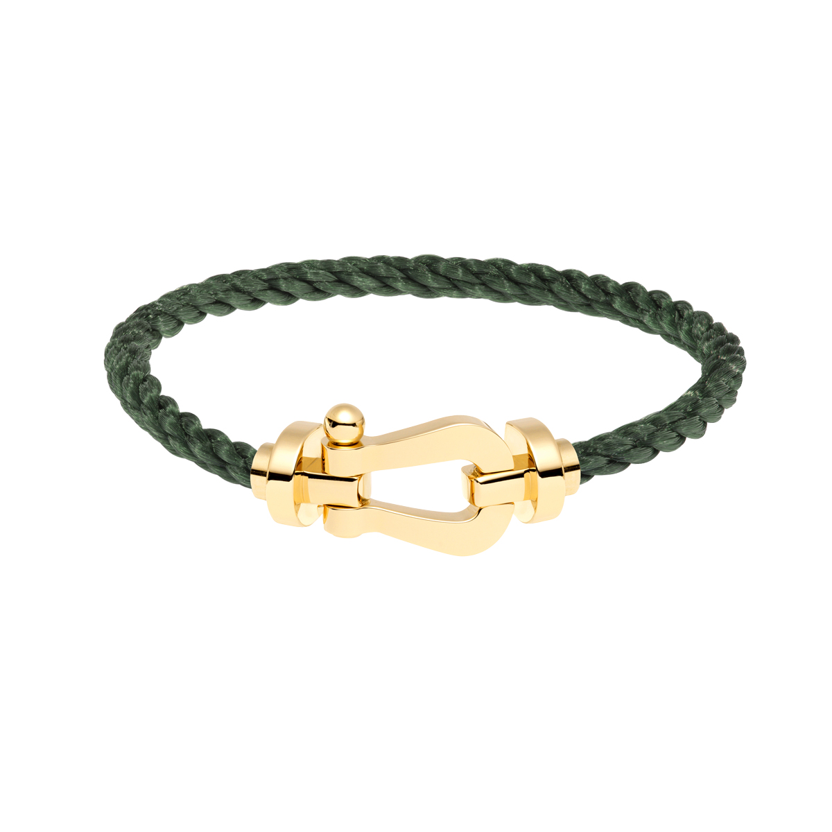 FRED Force 10 bracelet yellow gold khaki cable | Lepage