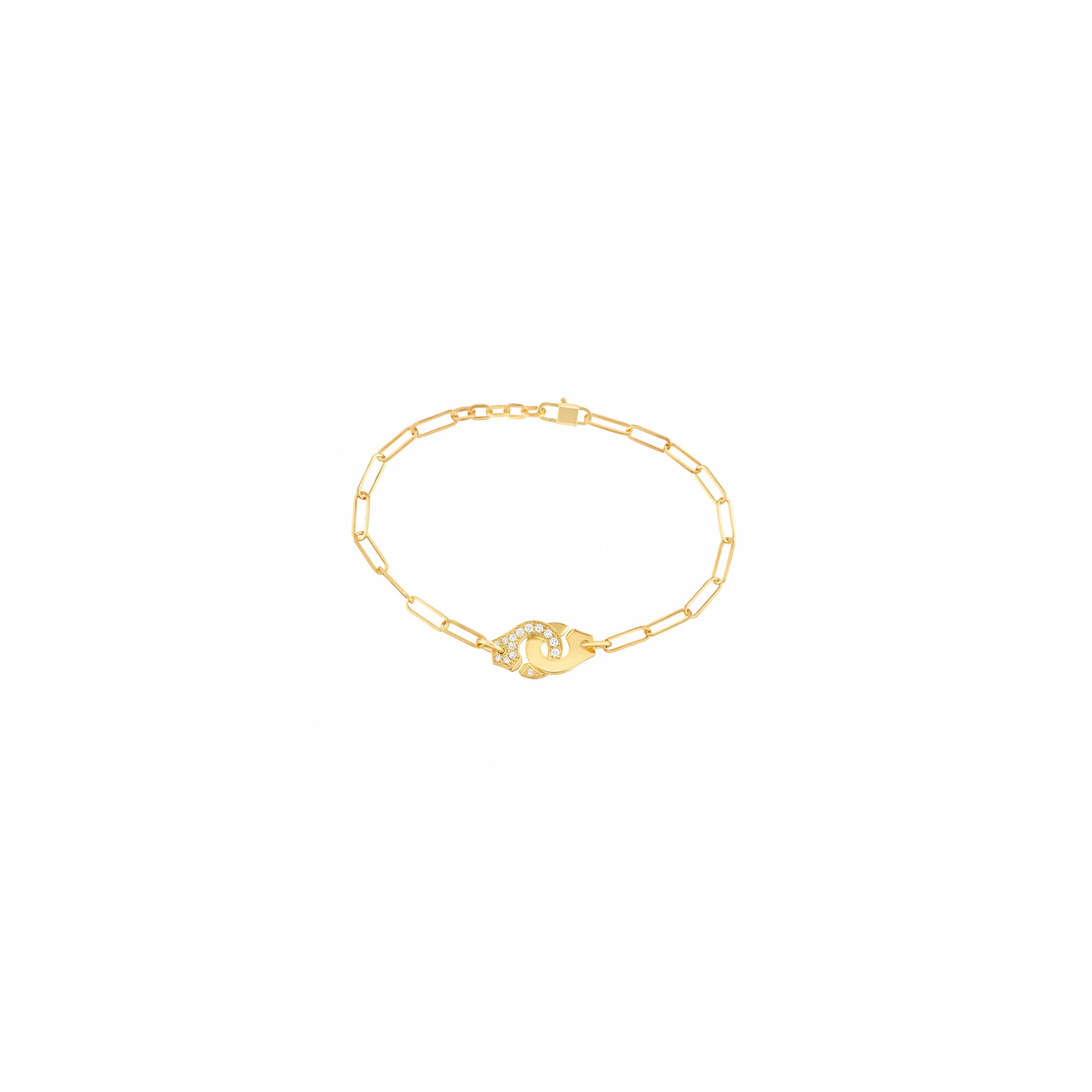 Bracelet Menottes dinh van R10 or jaune et diamants - Lepage