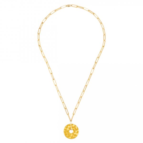 Dinh van Pi 23 mm necklace yellow gold - Lepage