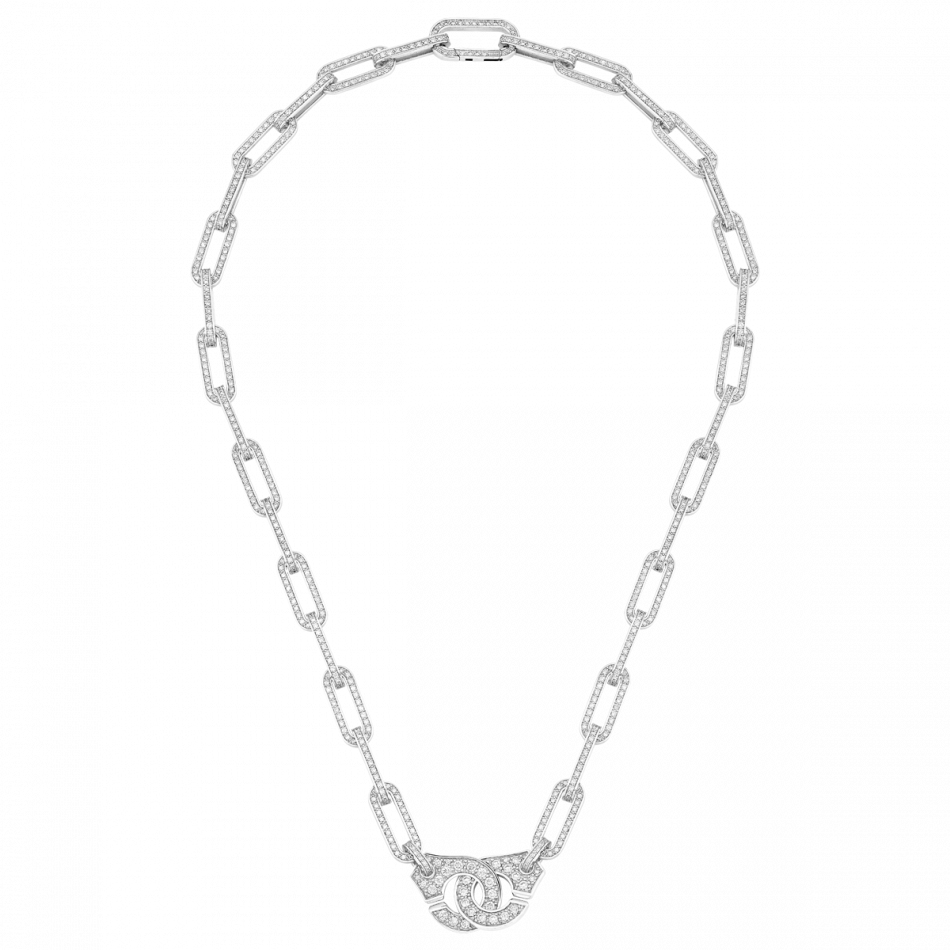 Collier Menottes dinh van R15 or blanc et diamants - Lepage