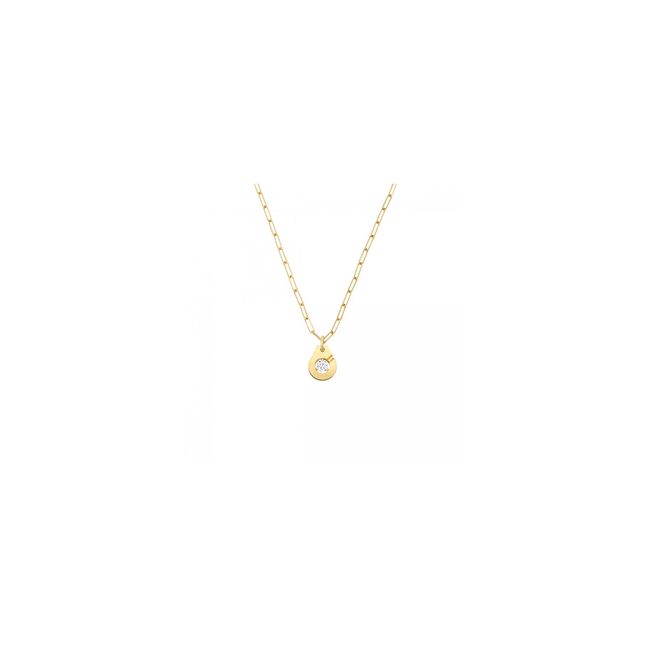 Collier Menottes dinh van R10 or jaune et diamant - Lepage