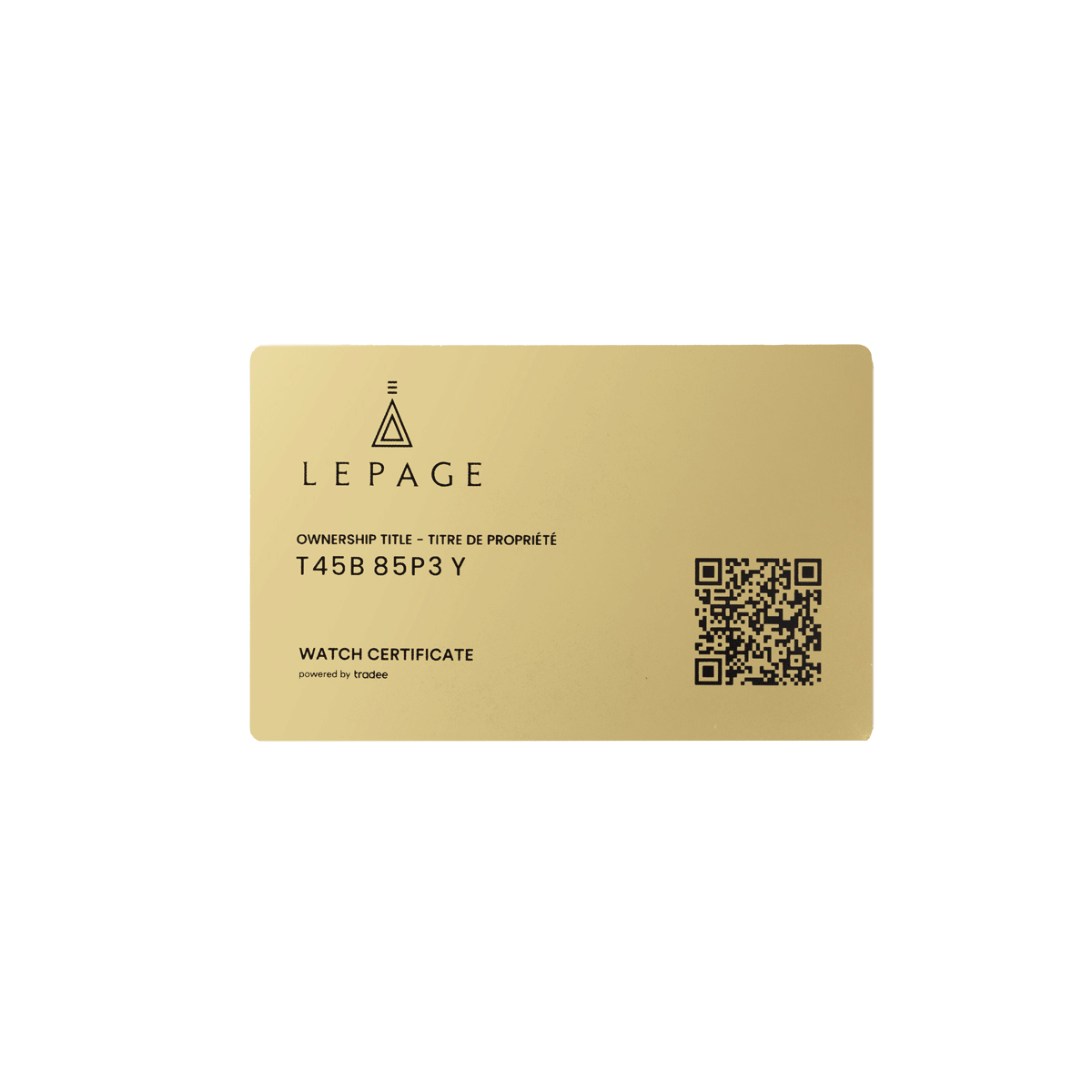 Watch Certificate x Lepage Gold - Certify your collector's watch