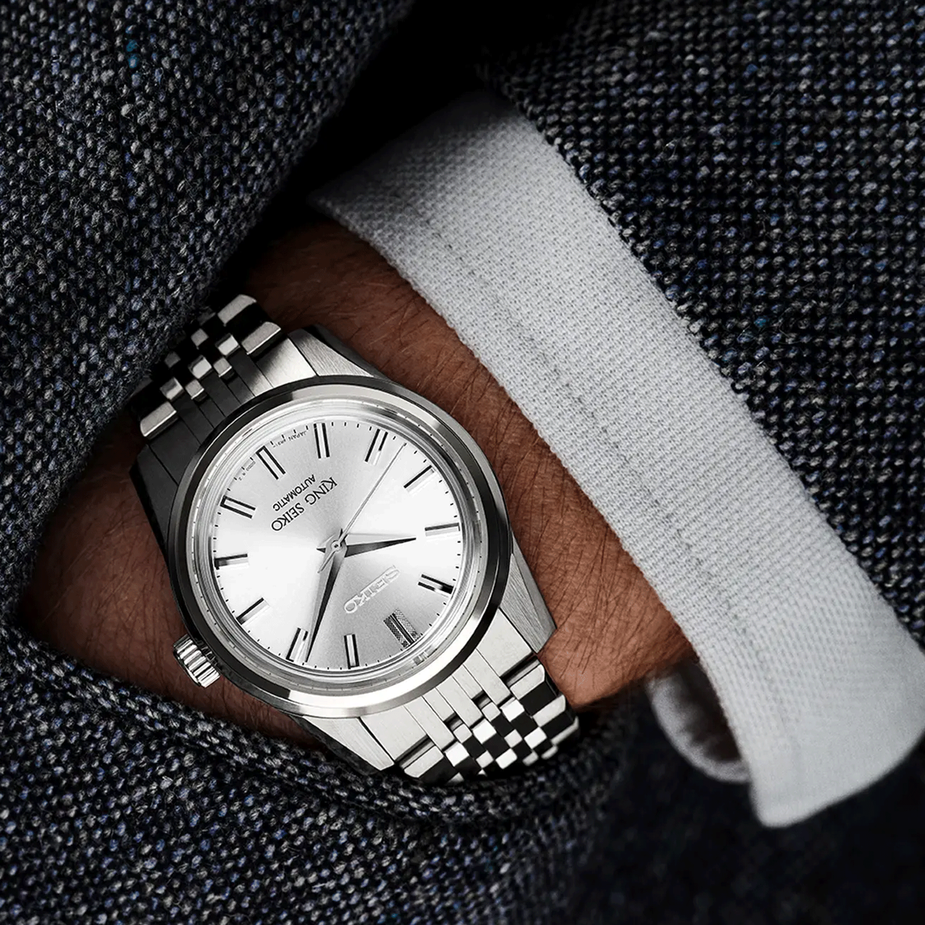 King Seiko silver dial 37 mm SPB279J1 - Lepage