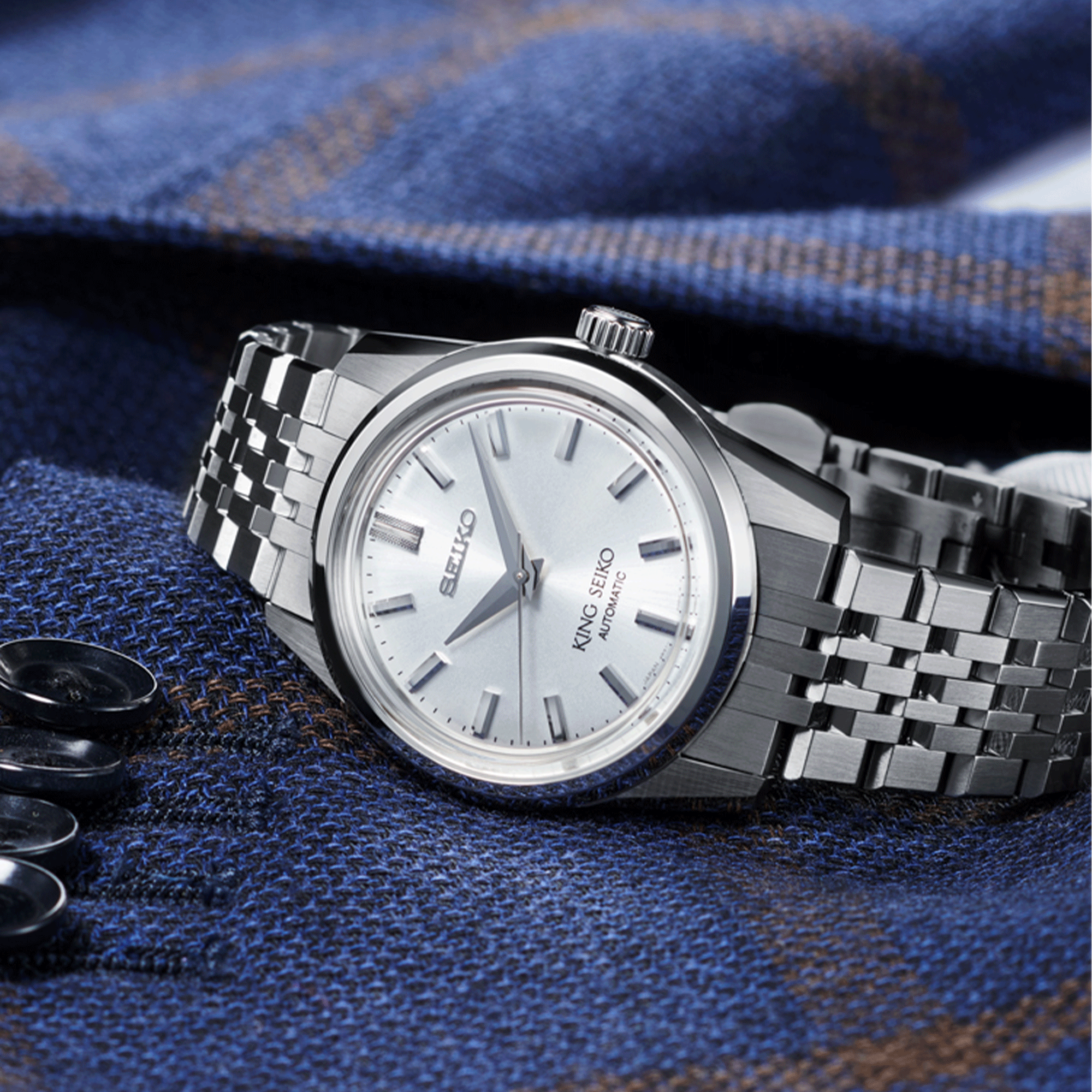 King Seiko silver dial 37 mm SPB279J1 - Lepage