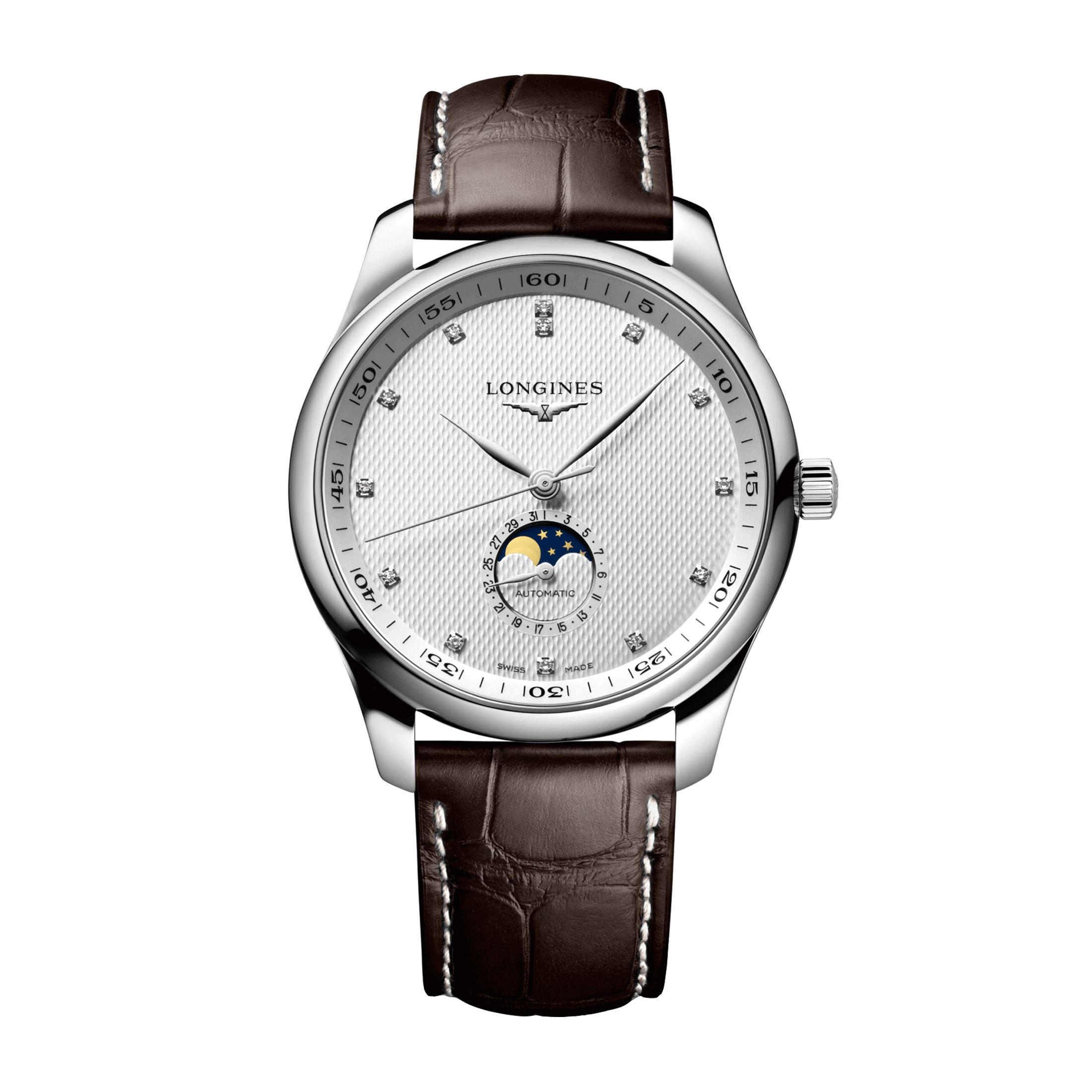 Watch Longines Master Collection auto moon phase brown bracelet 42mm