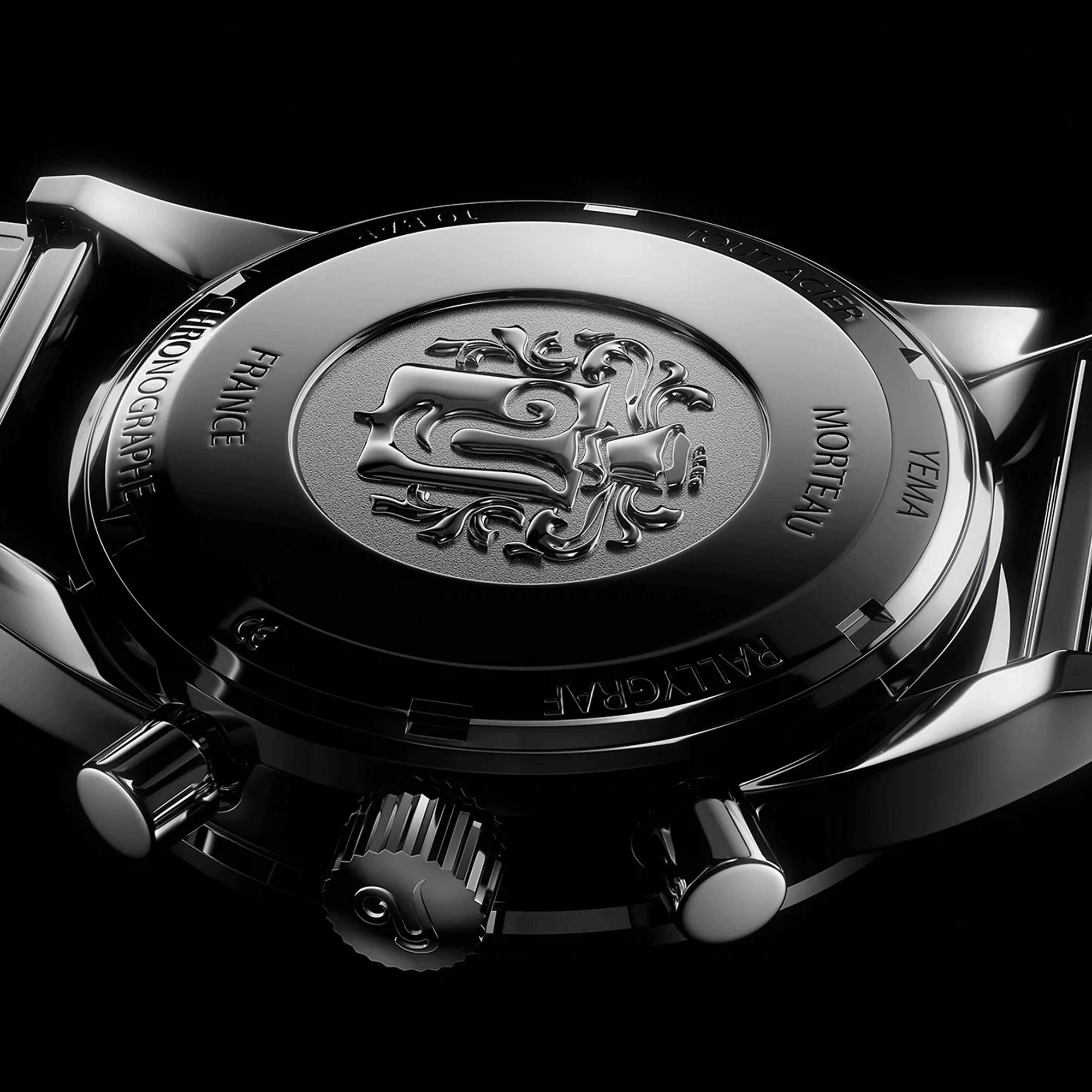 Yema Rallygraf Meca-Quartz black Watch 39 mm YMHF1580-BA - Lepage