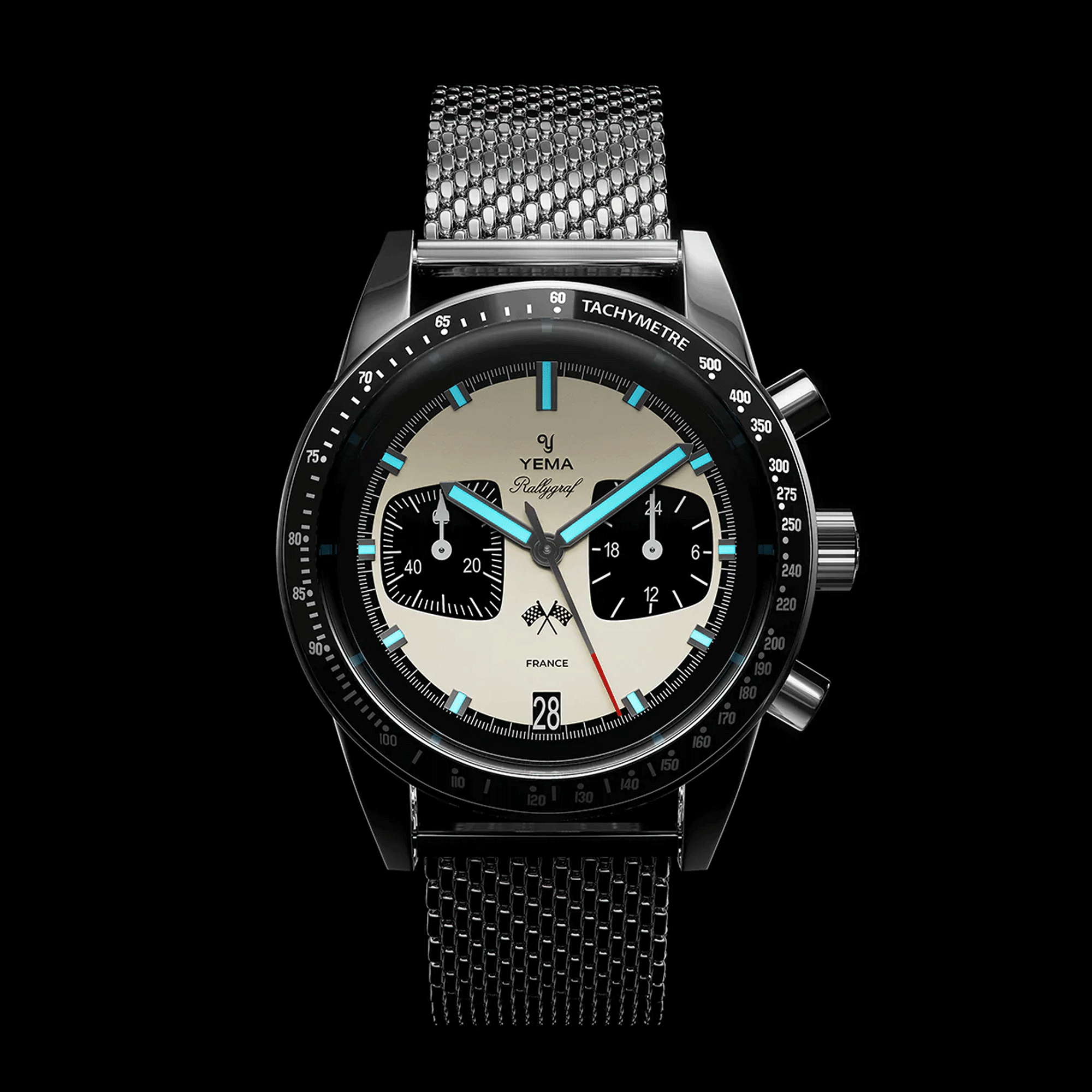 Yema Rallygraf Meca-Quartz black Watch 39 mm YMHF1580-BA - Lepage