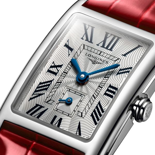 Montre Longines DolceVita quartz bracelet cuir rouge L52554715 - Lepage