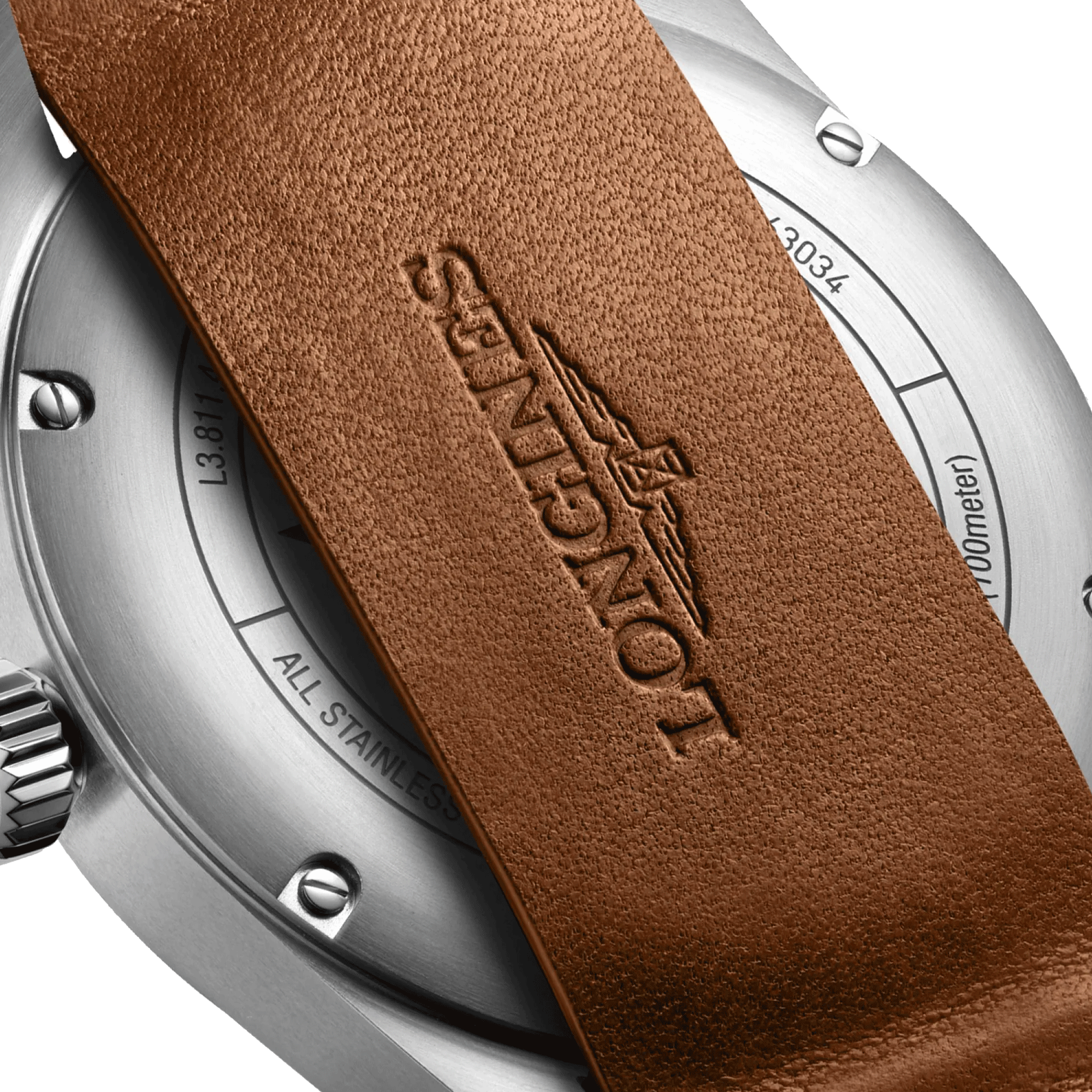 Longines Spirit blue auto watch 42 mm stainless steel leather straps