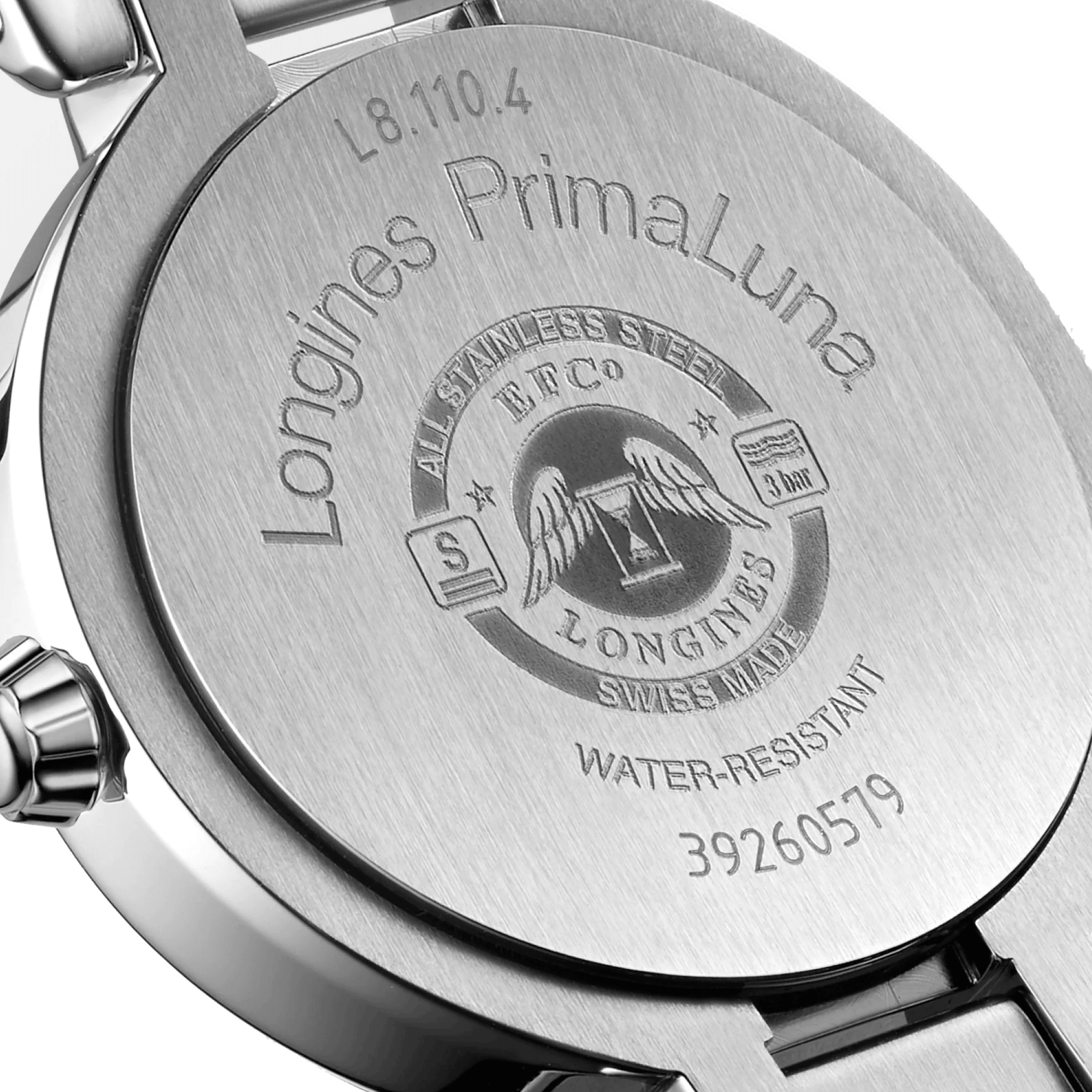 Montre Longines Prima Luna quartz argent 27 mm L8.110.4.71.6 - Lepage