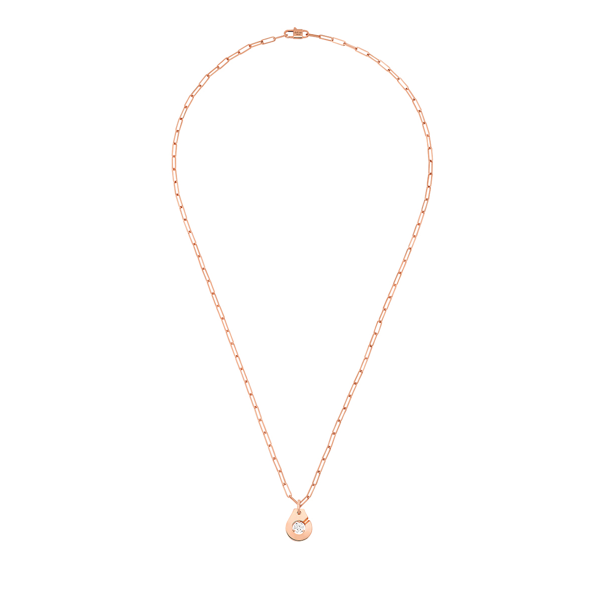 Menottes dinh van R10 necklace in rose gold and diamond | LEPAGE