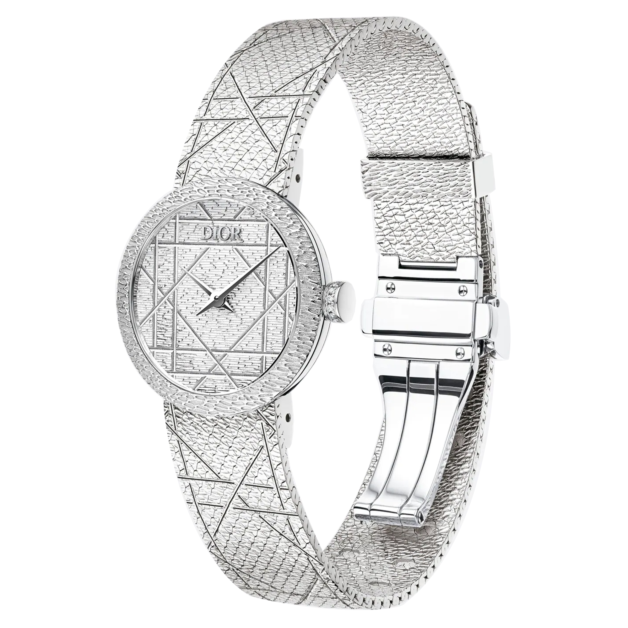 Montre D my Dior quartz cadran cannage acier 25 mm CD04011X1249 | LEPAGE