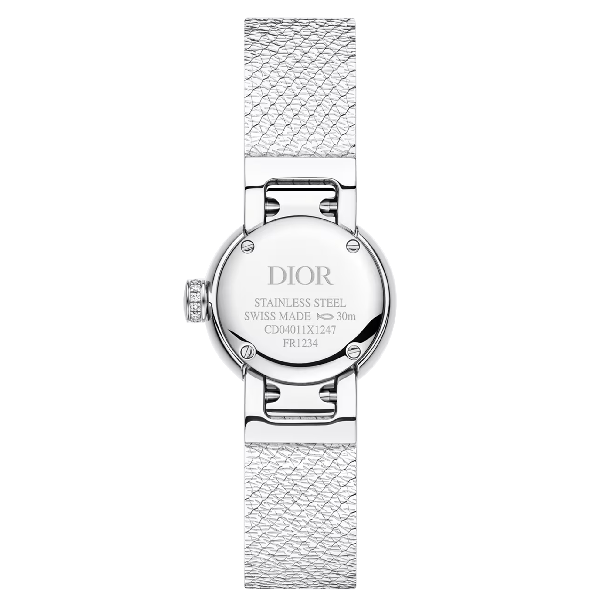 Mini D my Dior watch quartz canework dial steel diamonds 19 mm ...