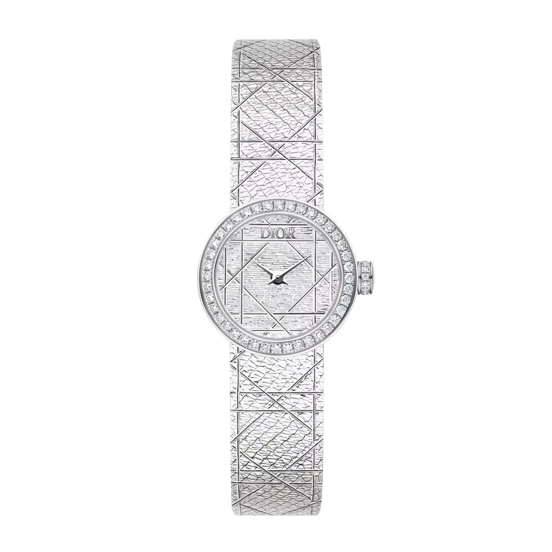 Mini D my Dior watch quartz canework dial steel diamonds 19 mm ...