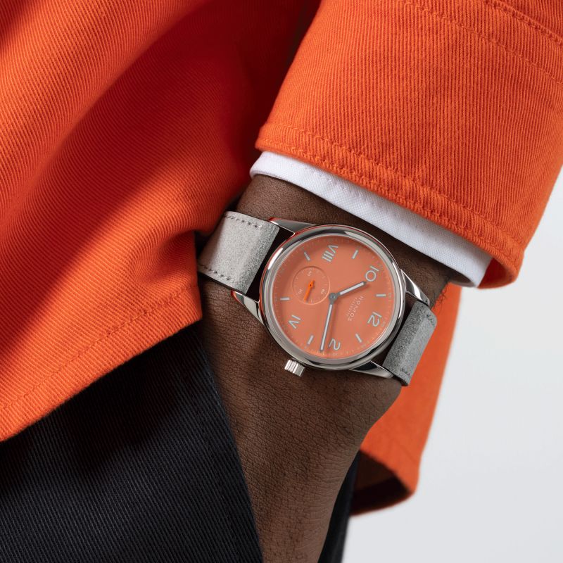 Montre Nomos Club Campus Cream Coral mécanique 38,5 mm 725 - Lepage