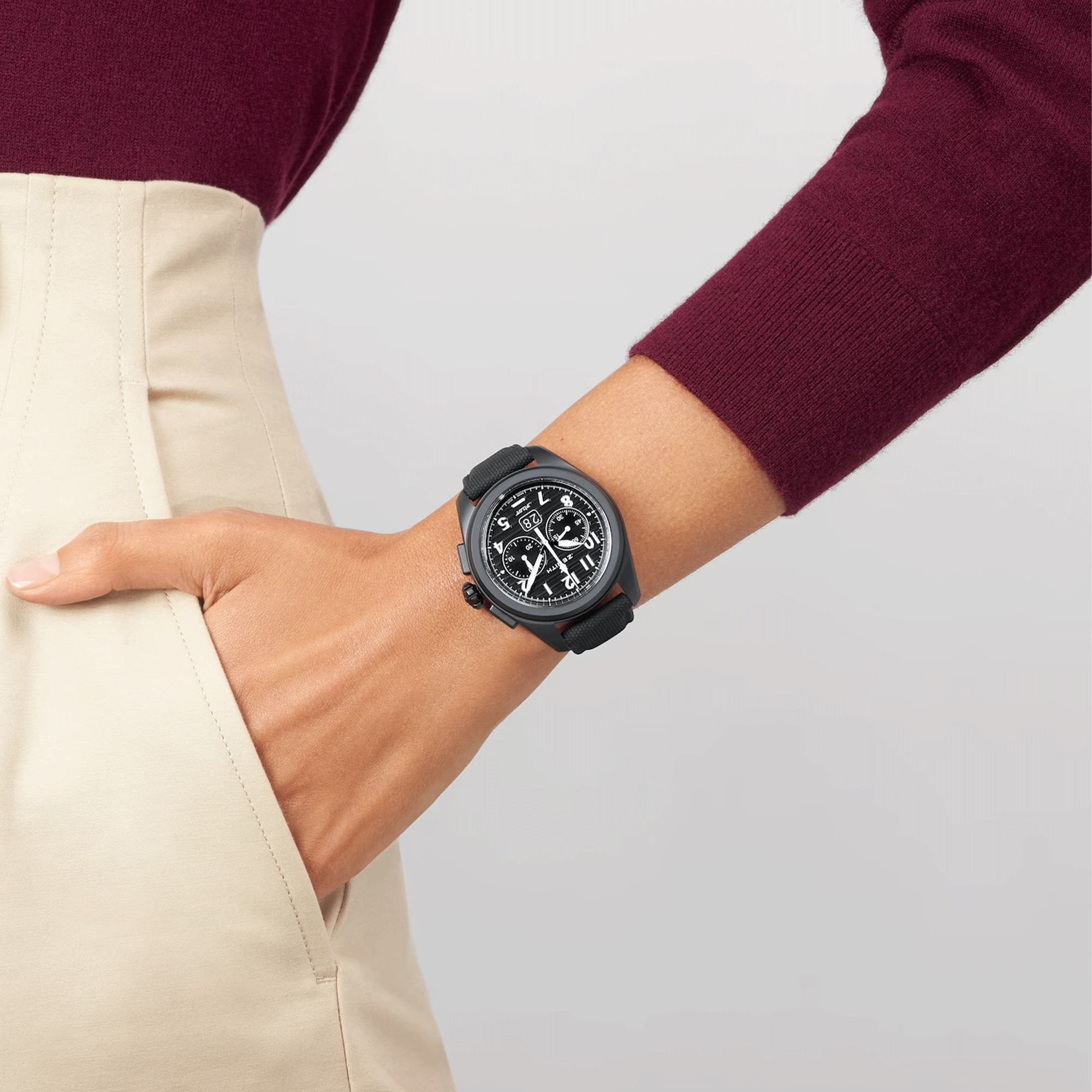 Zenith Pilot Big Date Flyback Ceramic El Primero 49.4000.3652/21.I001 ...