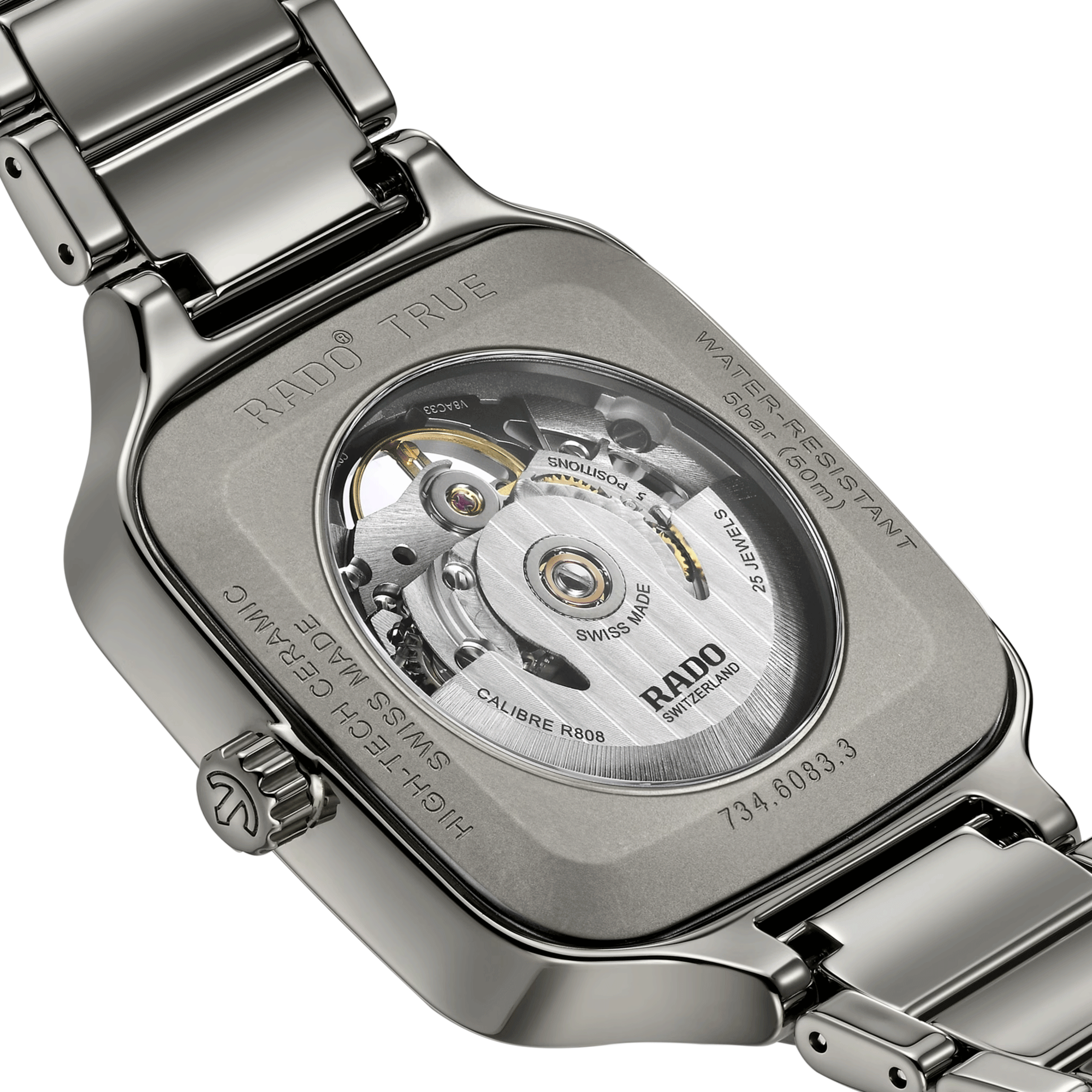 Montre Rado True Square Skeleton automatique 38 mm R27125152 - Lepage