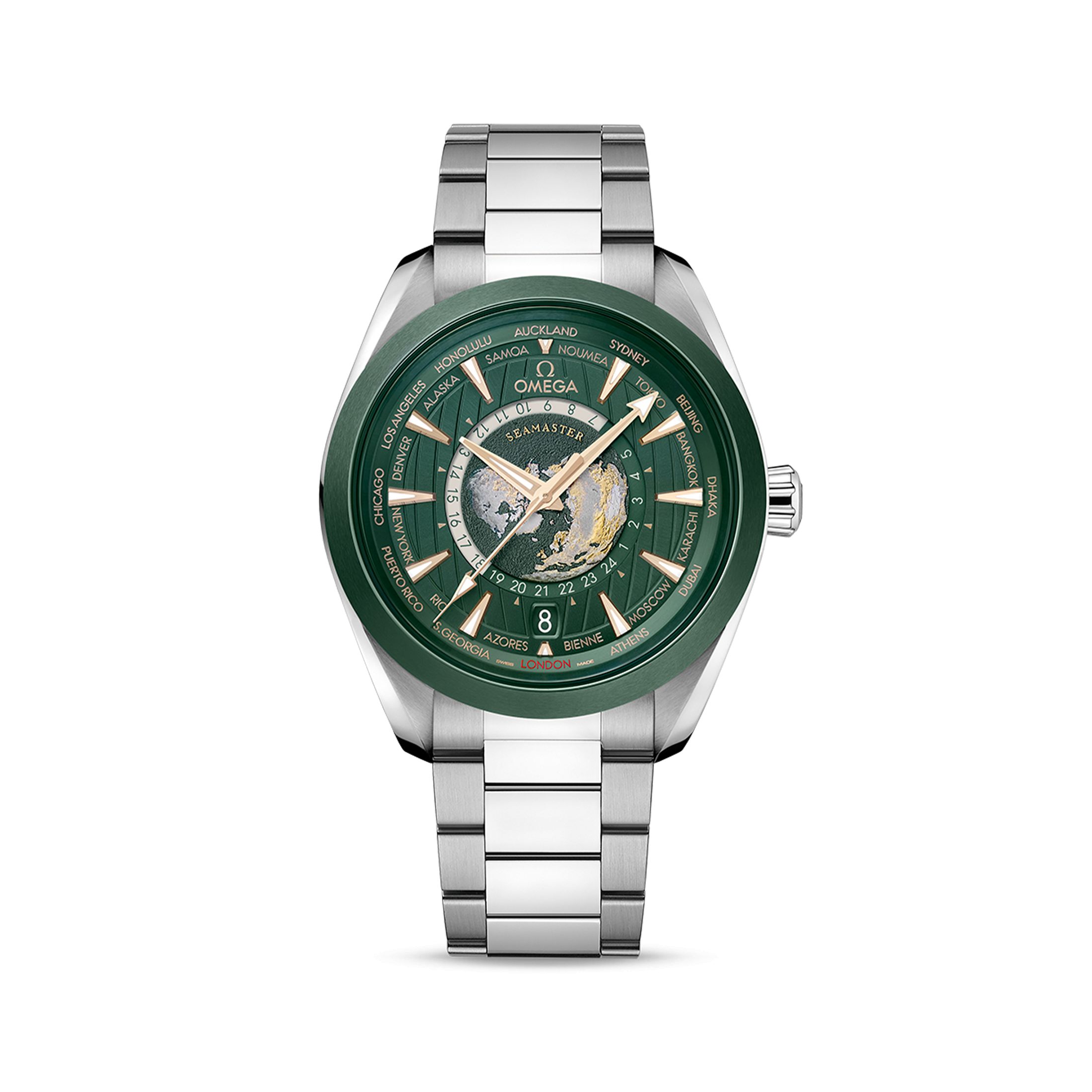 Omega Aqua Terra 150M GMT Worldtimer 220.30.43.22.10.001 - Lepage
