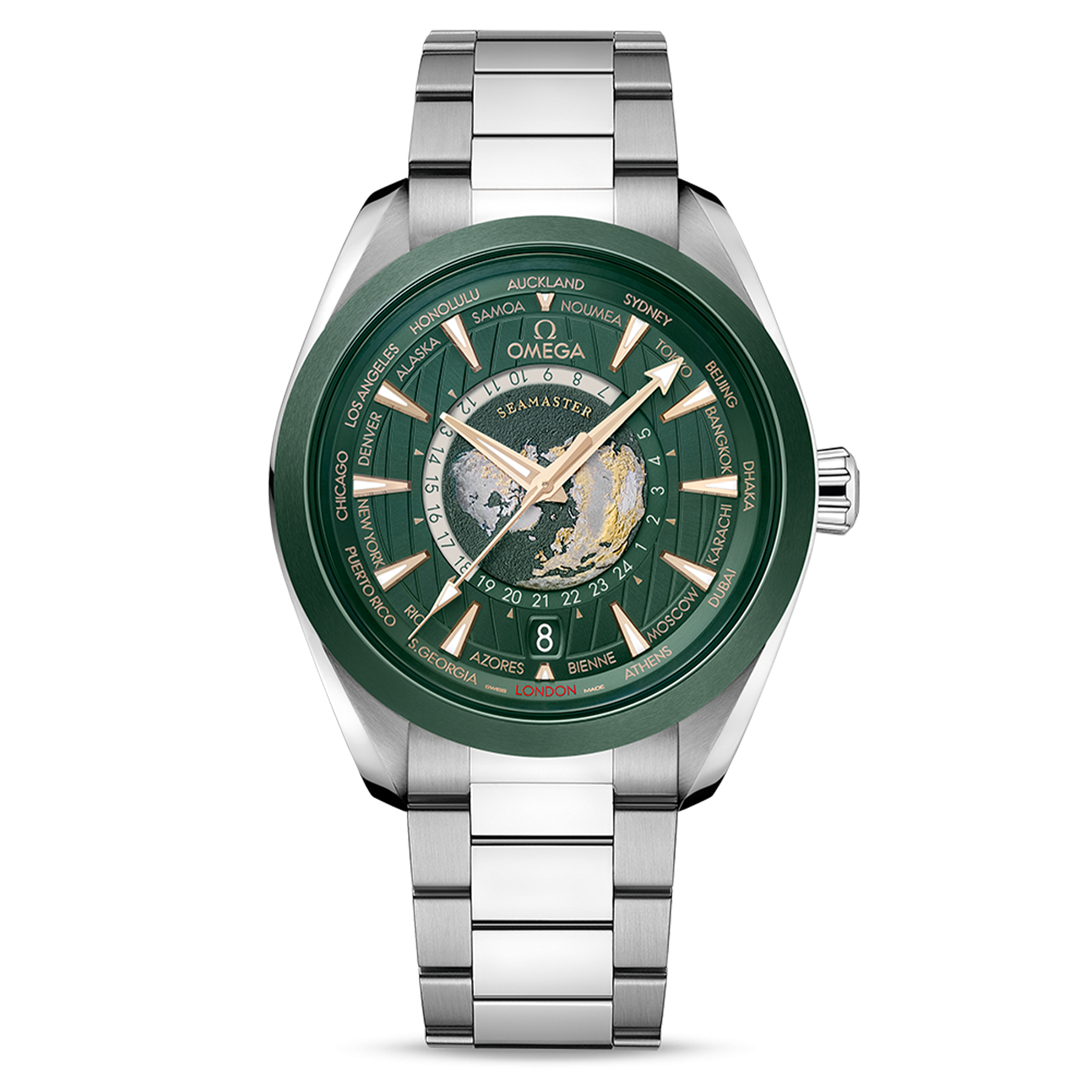 Omega Aqua Terra 150M GMT Worldtimer 220.30.43.22.10.001 - Lepage