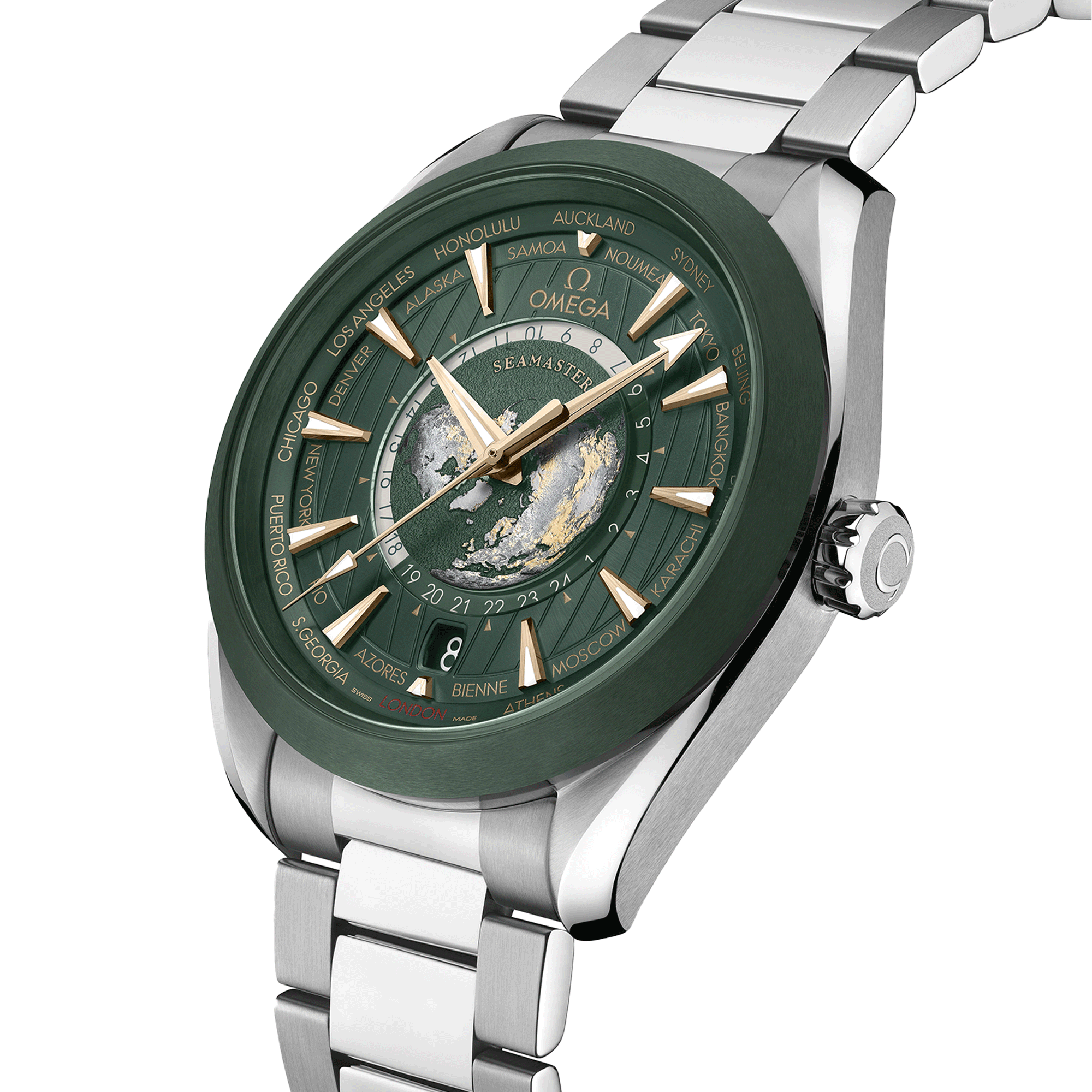 Omega Aqua Terra 150M GMT Worldtimer 220.30.43.22.10.001 - Lepage