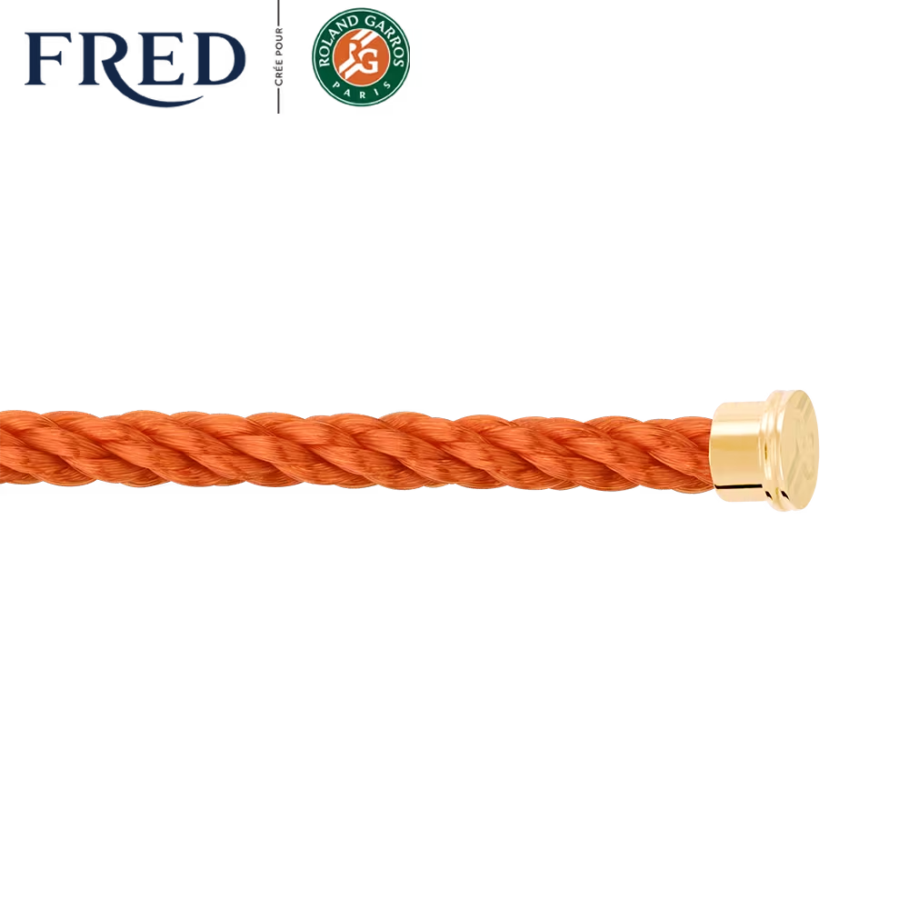 Câble Force 10 Terracotta acier plaqué or jaune | FRED X ROLAND-GARROS