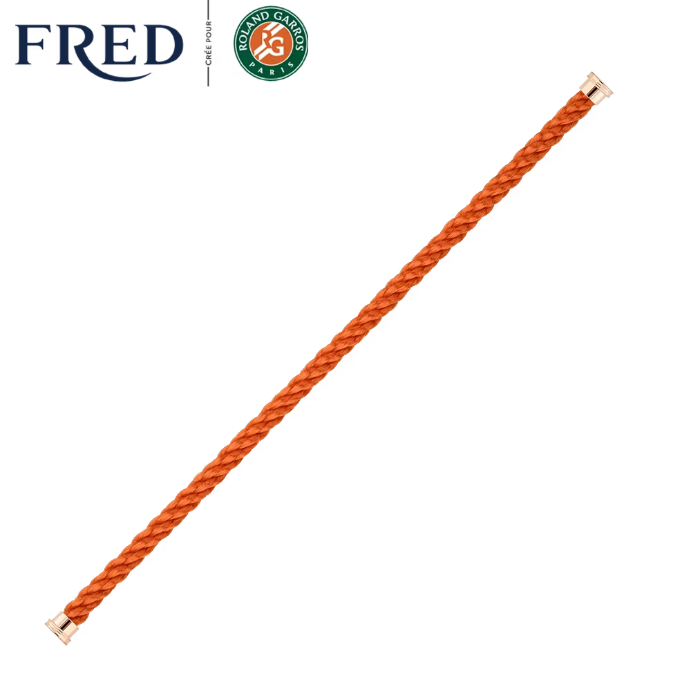 Force 10 Terracotta cable rose gold-plated steel | FRED X ROLAND-GARROS