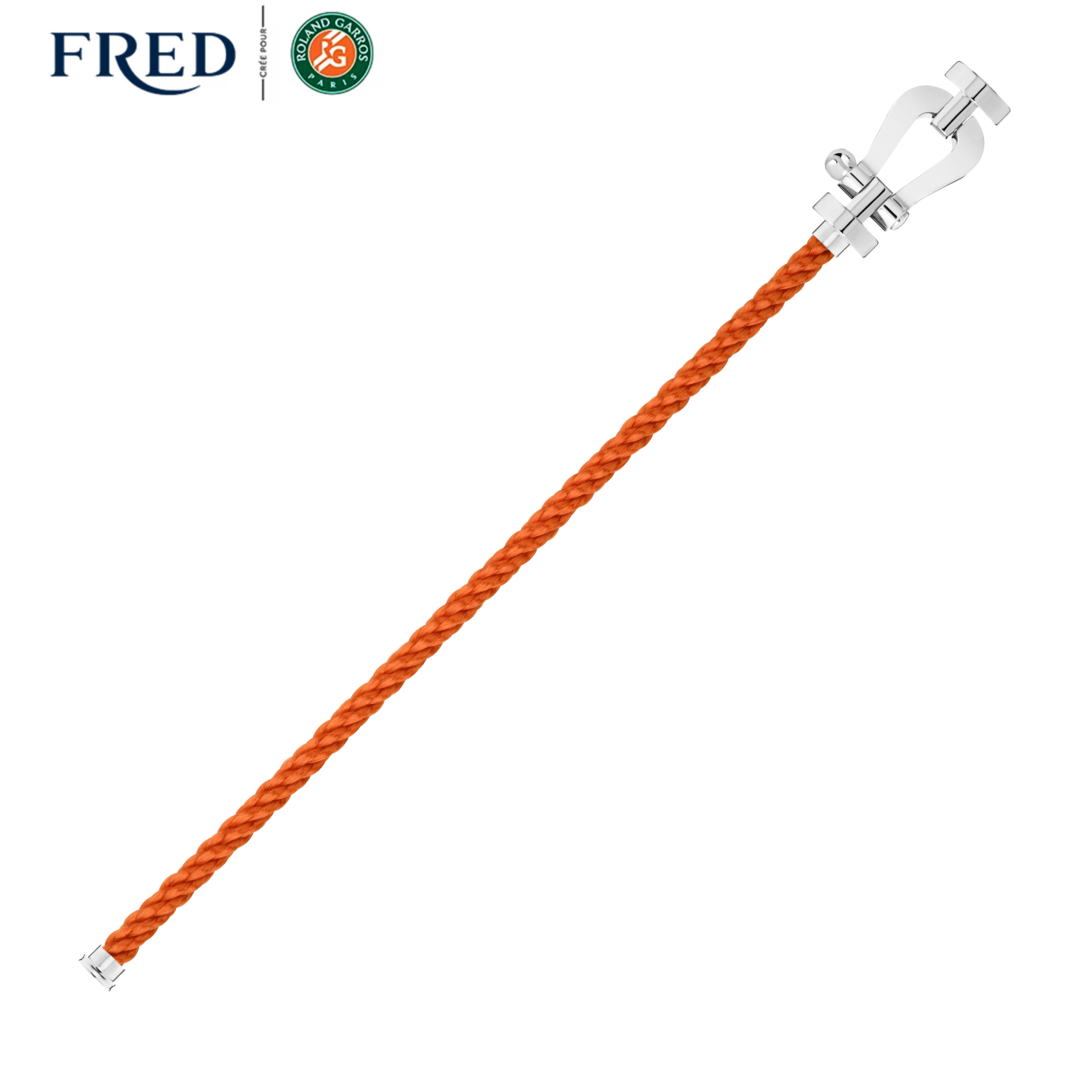 Bracelet Force 10 or blanc grenat mandarin câble terracotta | FRED X ...