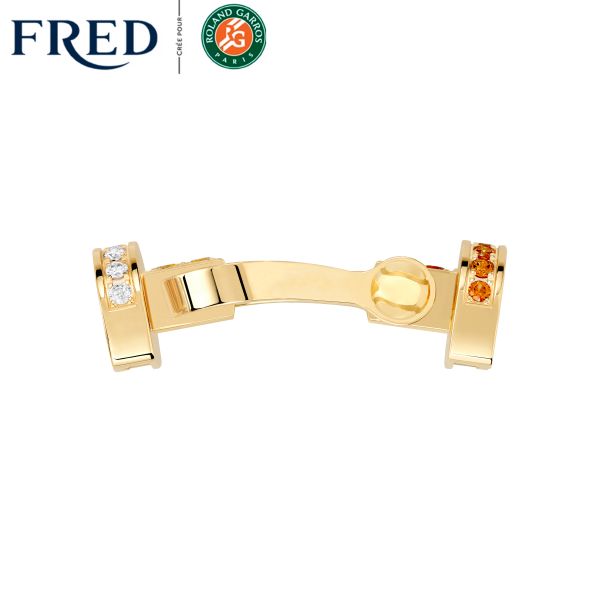 Manille Force 10 or jaune pavage diamants pierres de couleur | FRED X ...