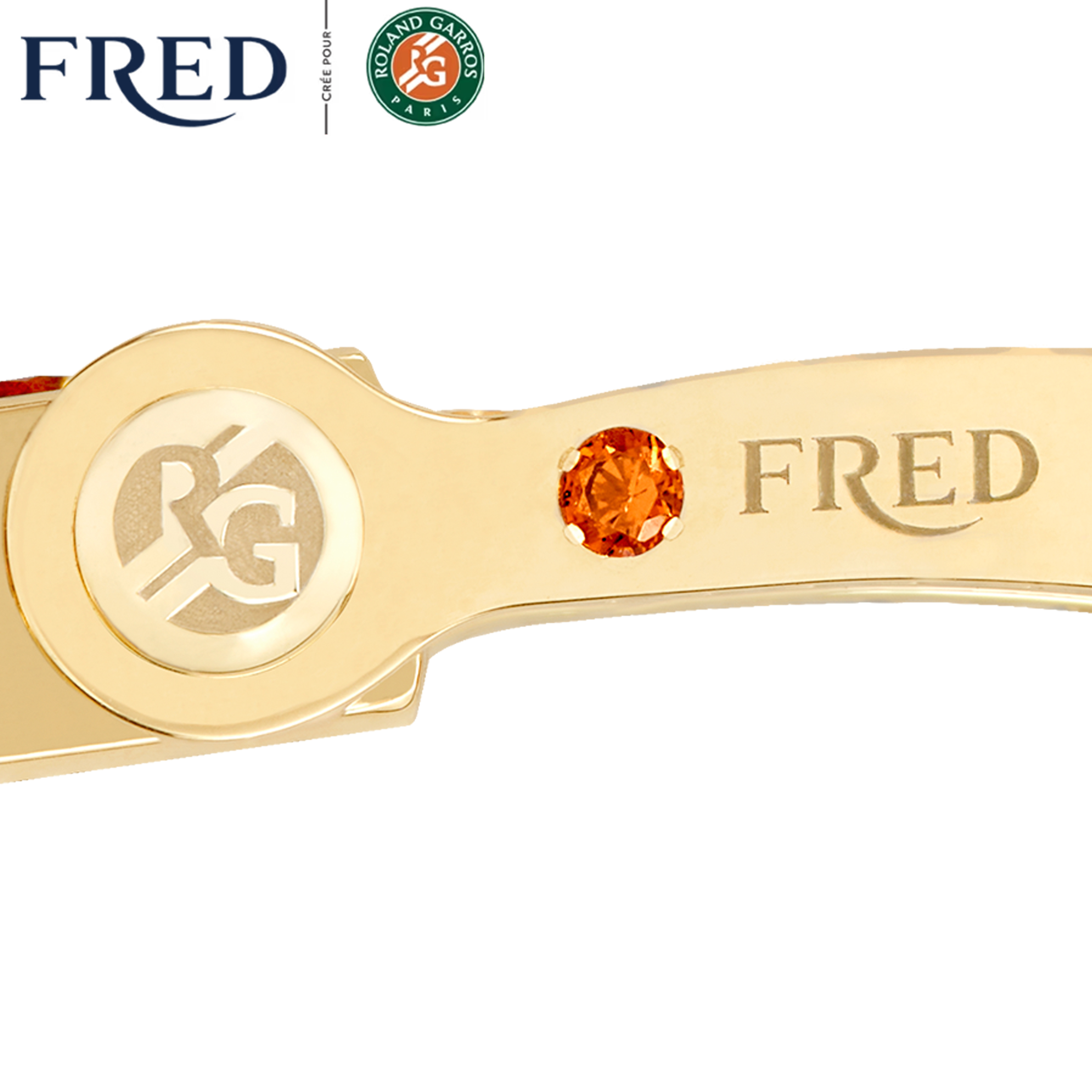 Force 10 buckle yellow gold diamond pavé colored stones | FRED X ROLAND ...