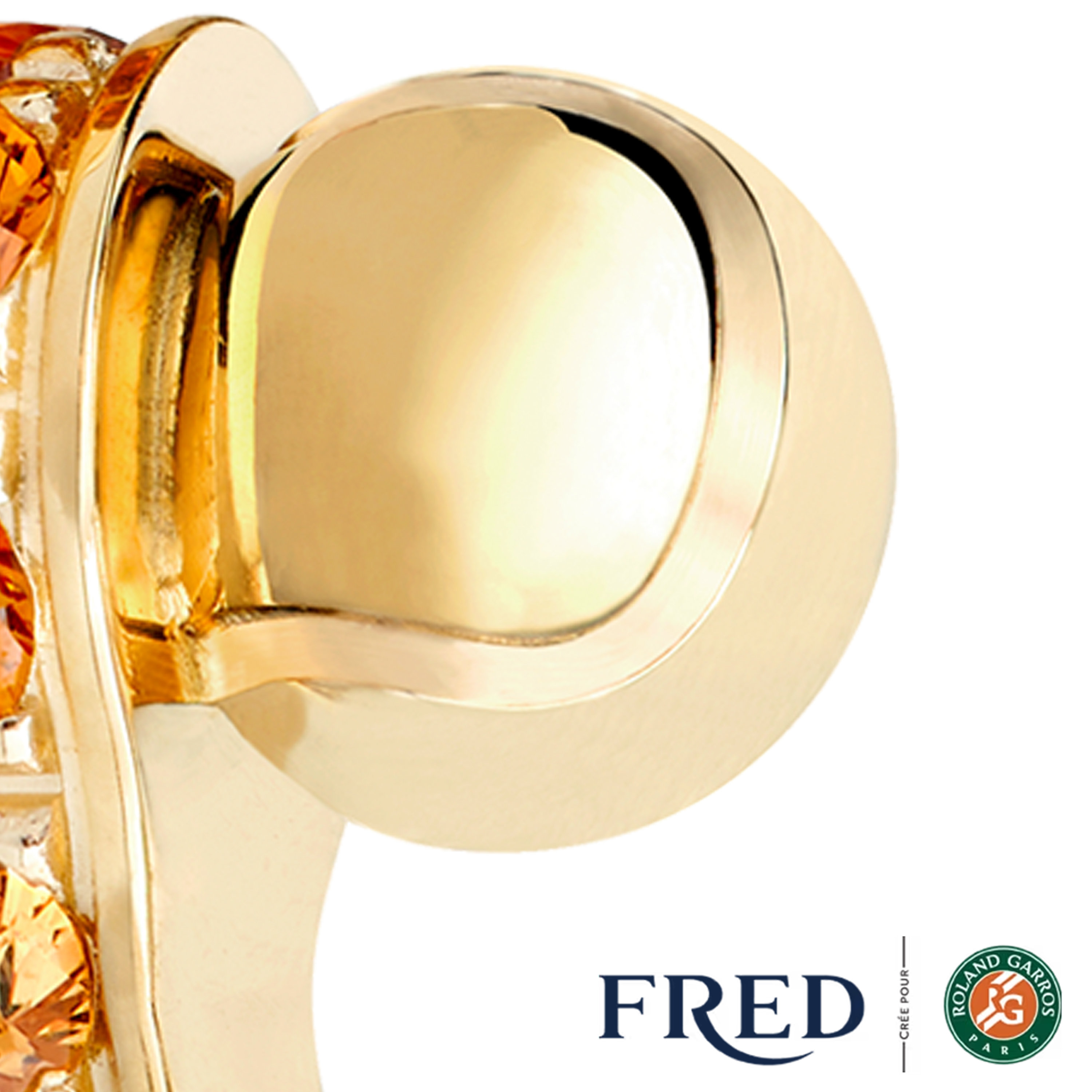 Force 10 buckle yellow gold diamond pavé colored stones | FRED X ROLAND ...