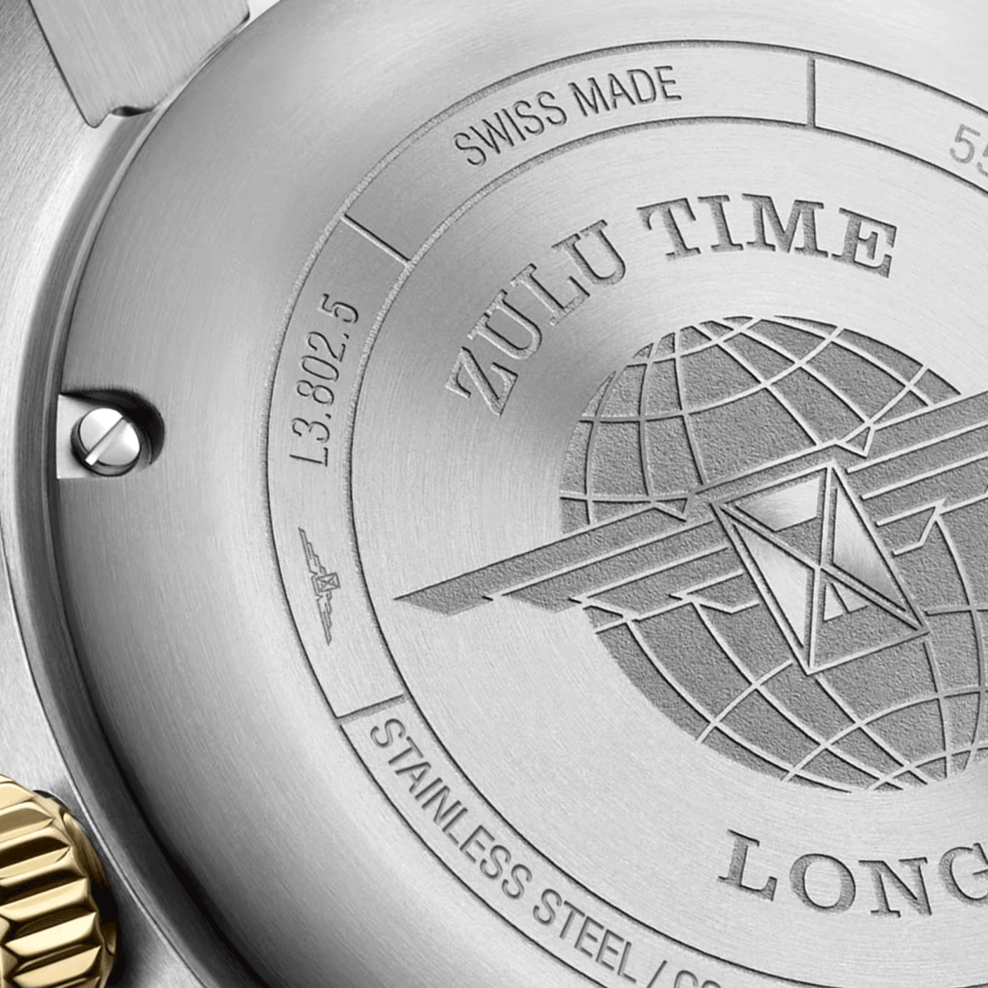 Longines Spirit Zulu Time Steel Gold Watch L3.802.5.53.6 - Lepage