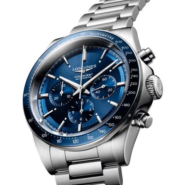 Montre Longines Conquest Chronographe 42 mm L3.835.4.92.6 - Lepage