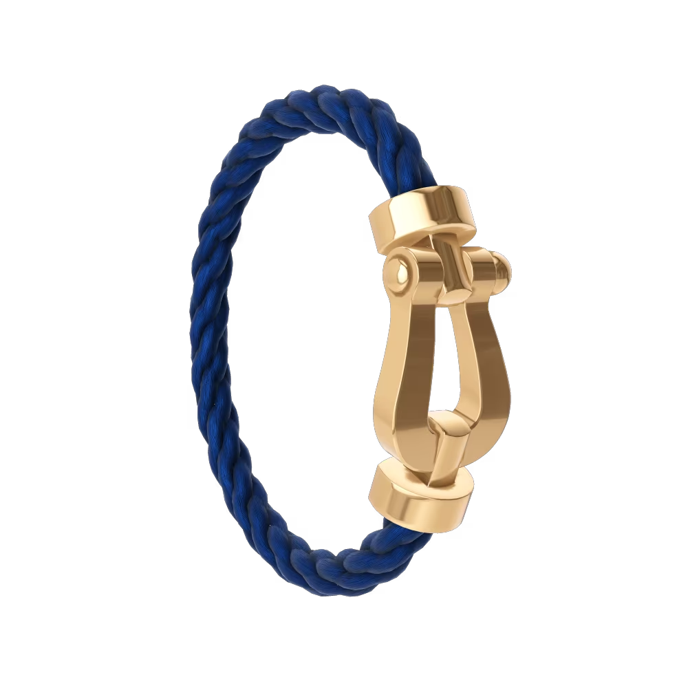 FRED Force 10 XL model bracelet yellow gold blue cable| Lepage official ...