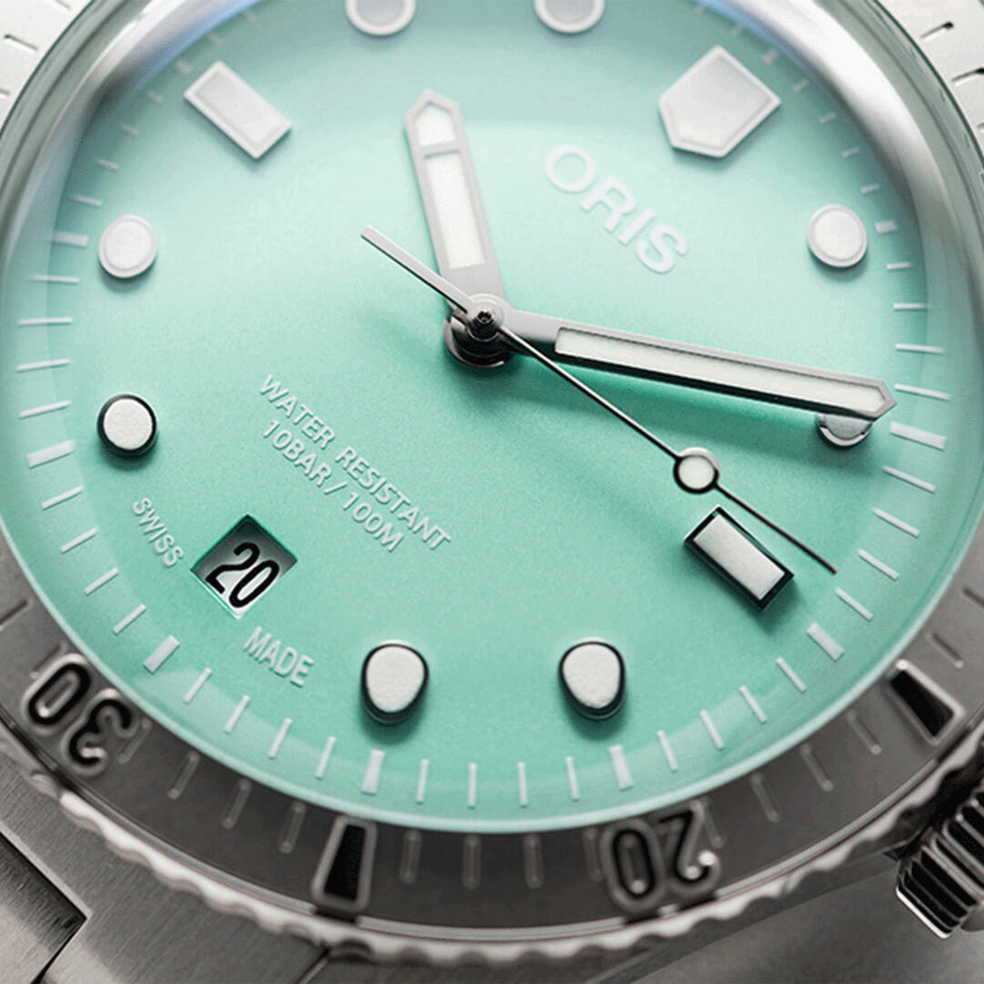 Montre Oris Divers Sixty-Five Cotton Candy Vert 01 733 7771 4057-07 8 ...