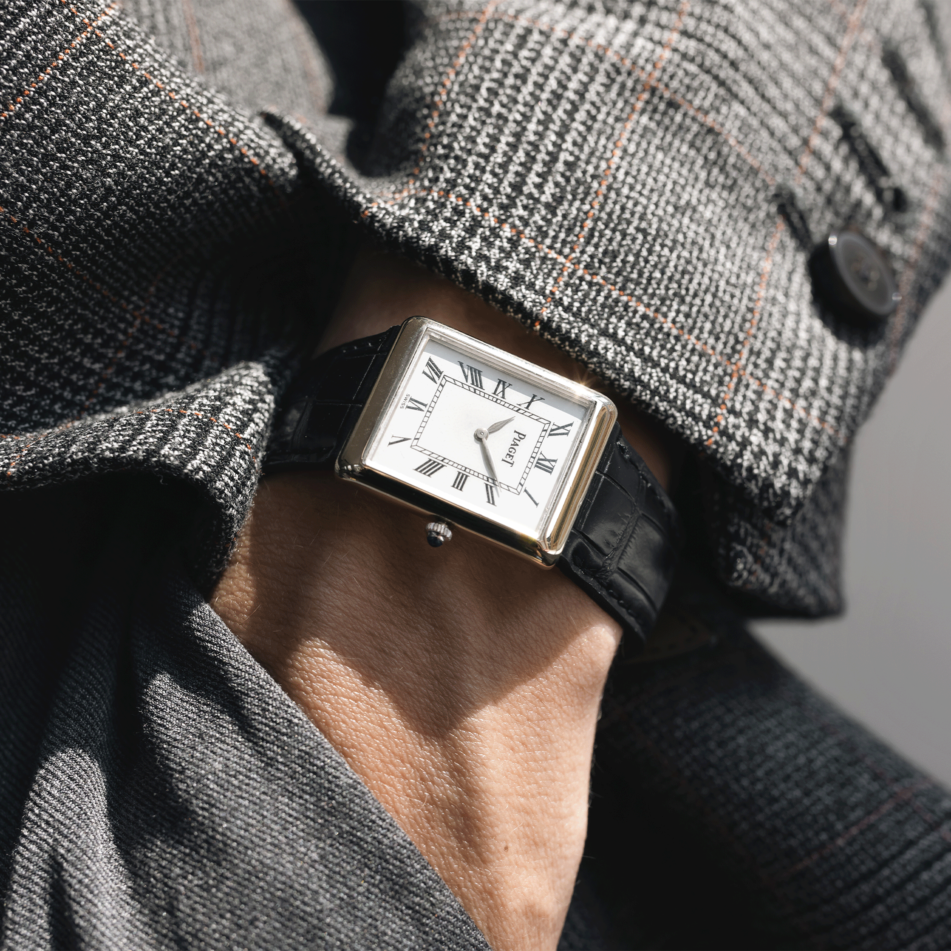 Vintage Piaget 9150 White gold lacquered dial circa 1970 - Lepage