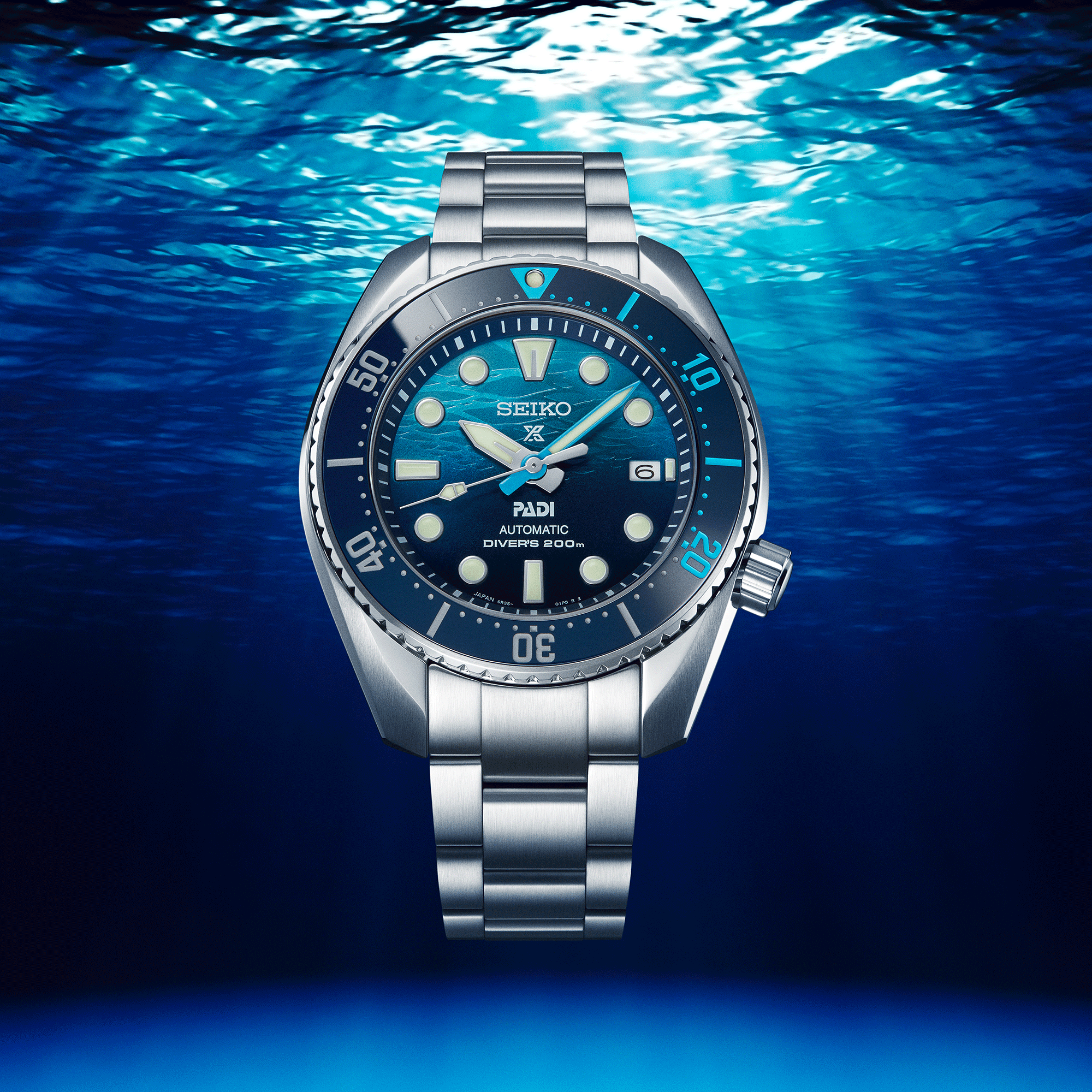 Montre Seiko Prospex King Sumo PADI Great Blue SPB375J1 - Lepage