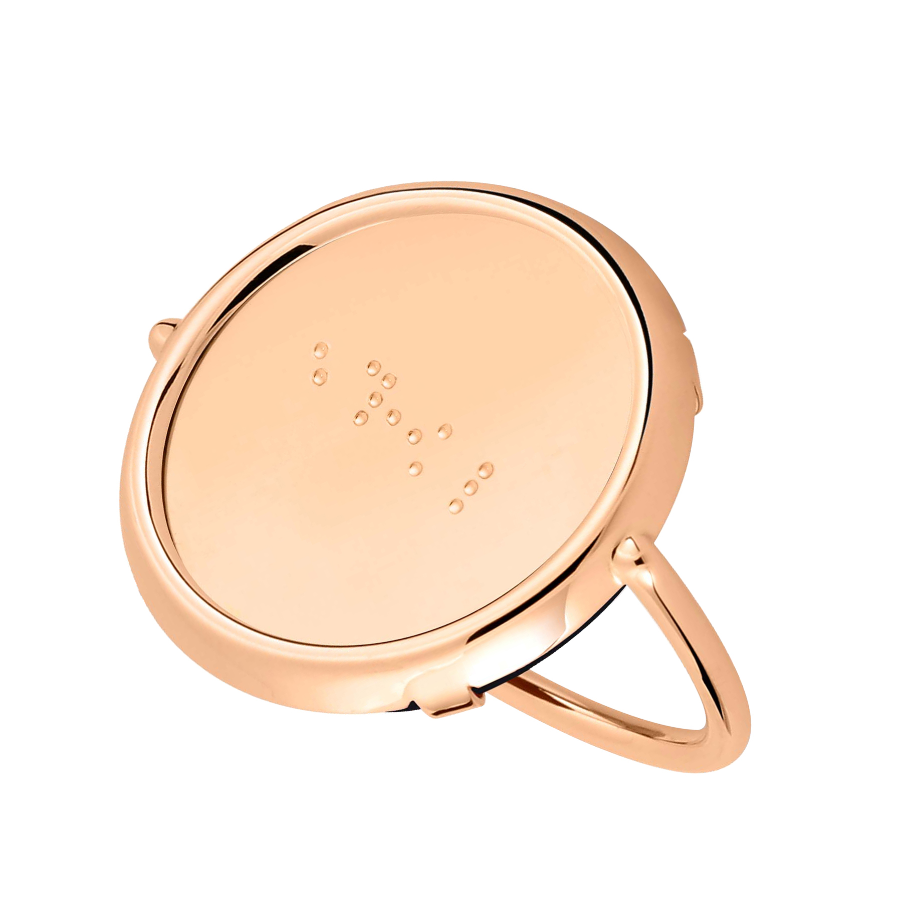 Ring Ginette NY Braille Disc Ring in rose gold | Lepage