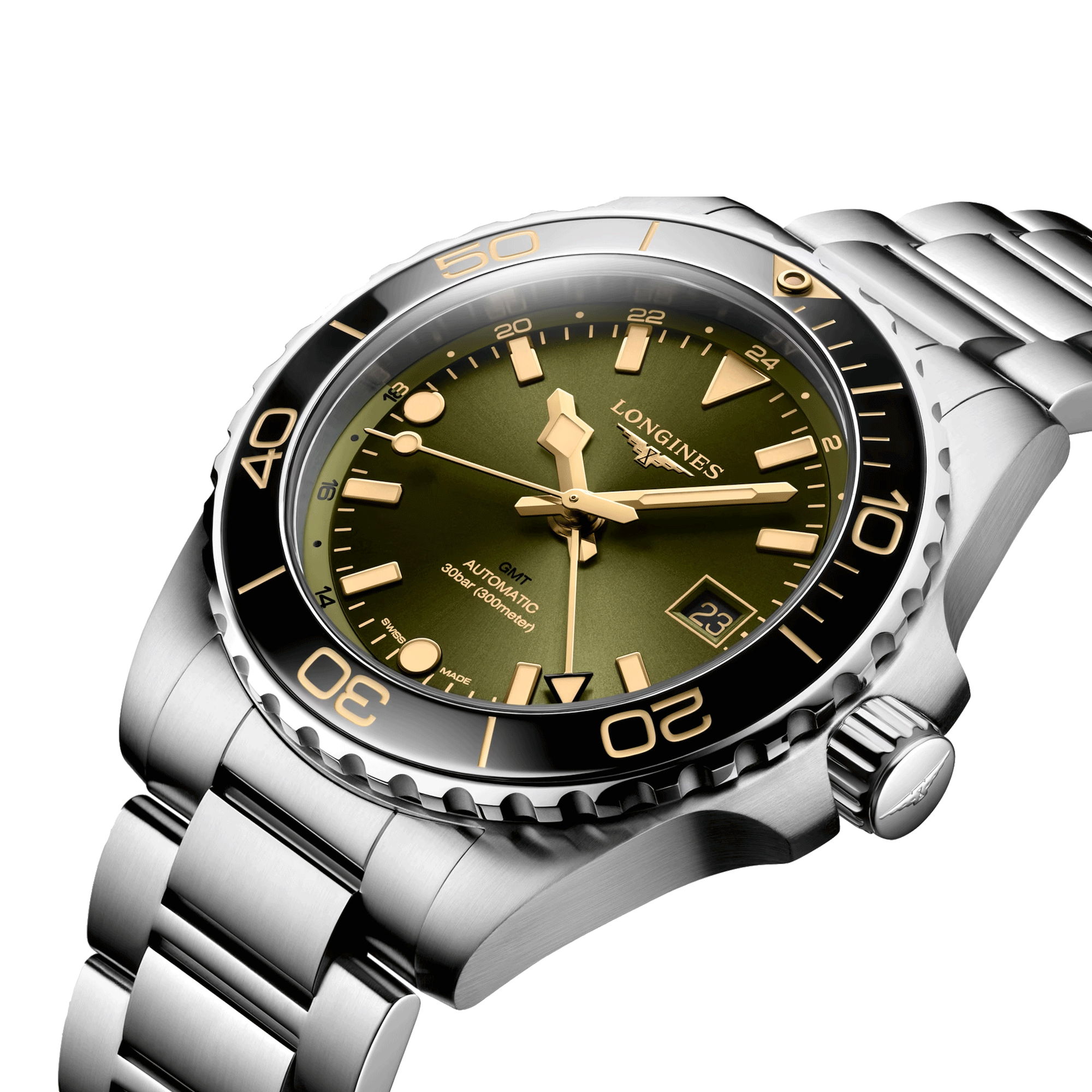 Montre Longines Hydroconquest GMT Auto 41 mm L3.790.4.06.6 - Lepage