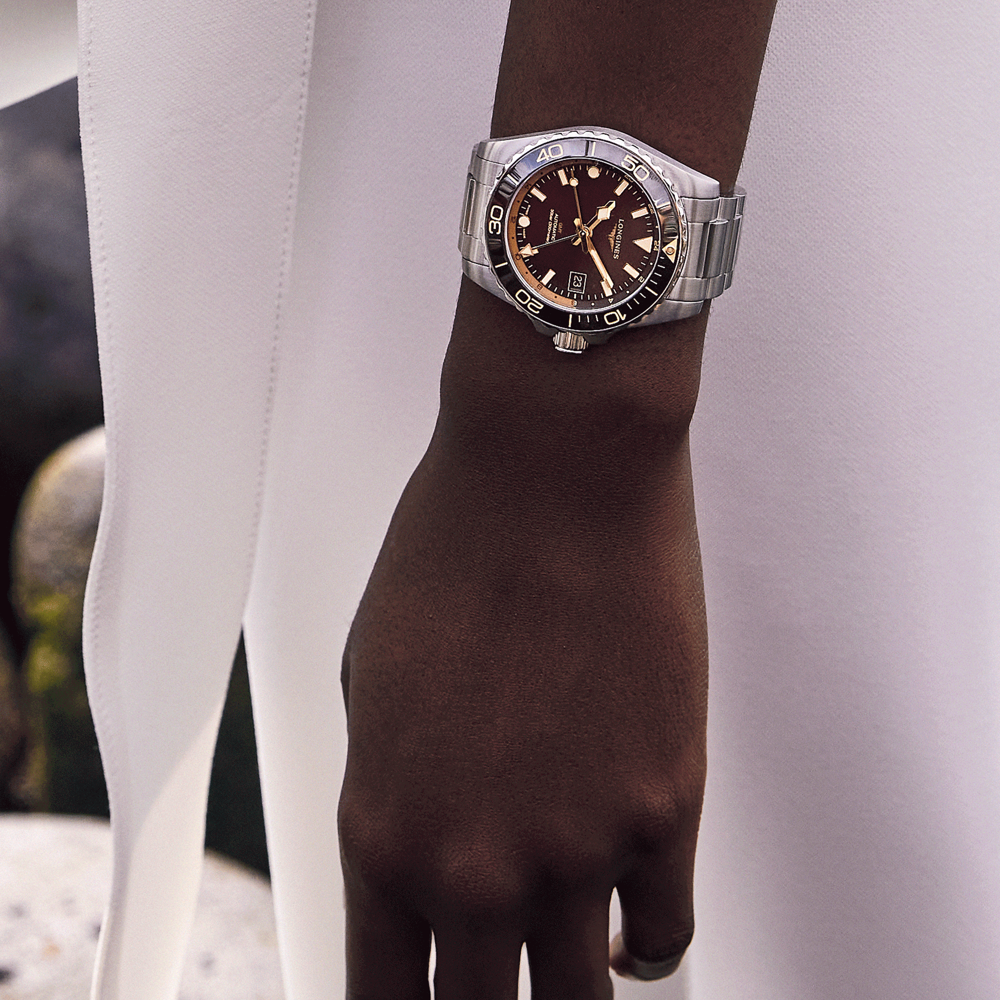 Montre Longines Hydroconquest GMT Auto 41 mm L3.790.4.66.6 - Lepage