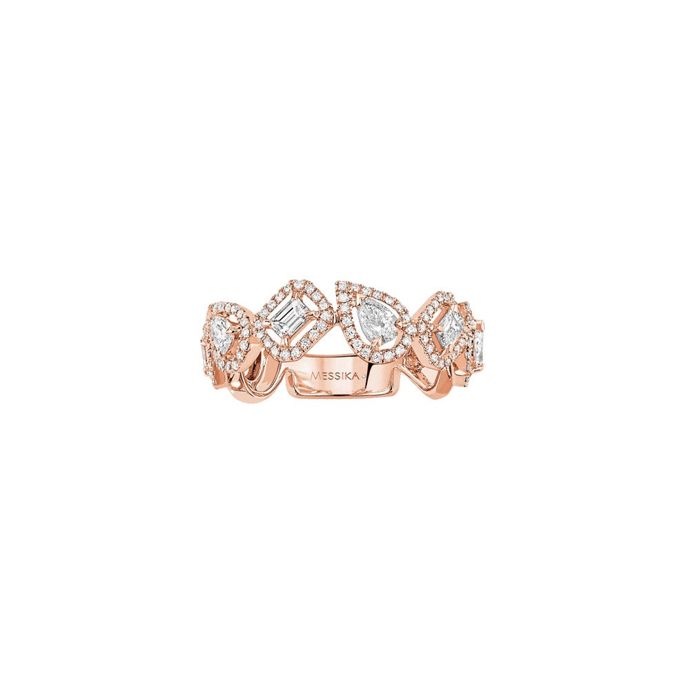 Messika Wedding ring My Twin in pink gold and diamonds 6705R - Lepage