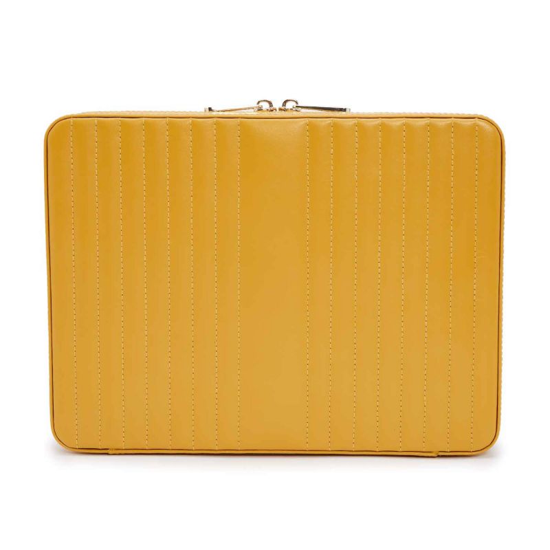 Coffret à bijoux Wolf Maria grand modèle cuir moutarde | LEPAGE