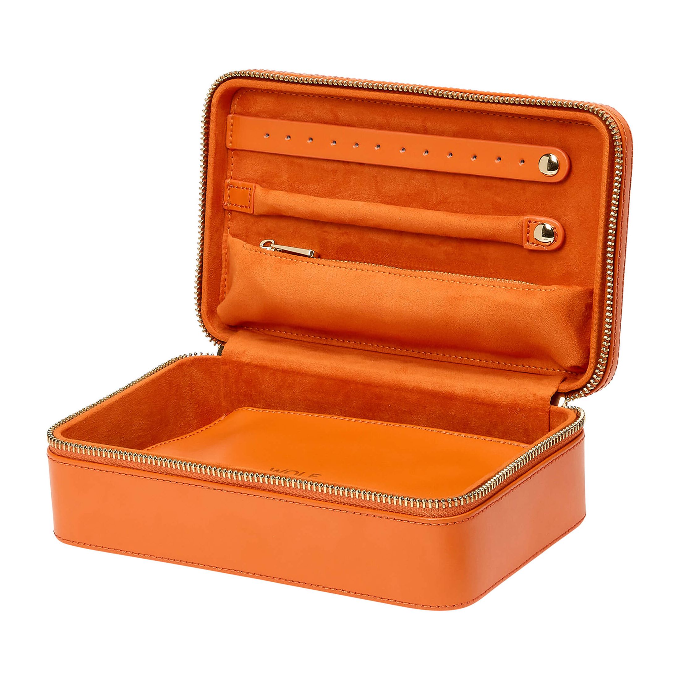 Coffret à bijoux Wolf Maria moyen modèle cuir orange | LEPAGE