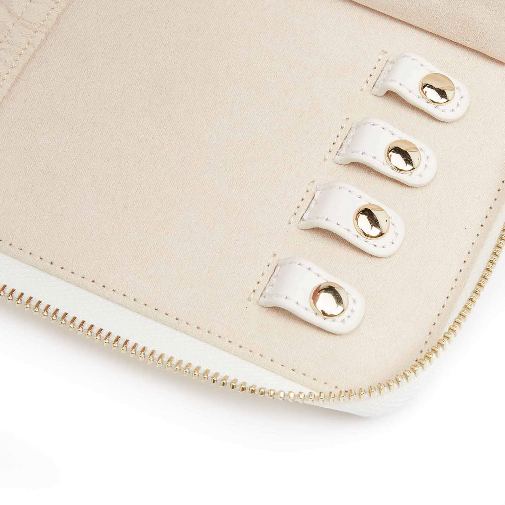 Pochette à bijoux Wolf Maria cuir blanc | LEPAGE