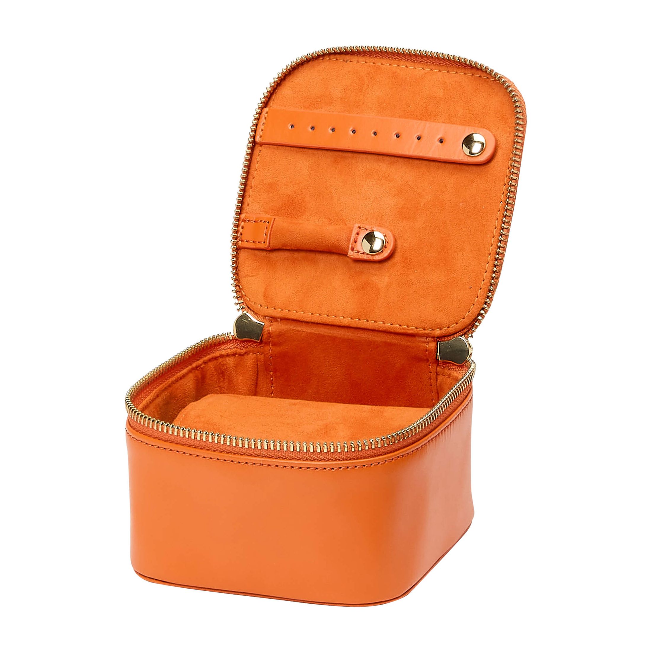 Coffret à bijoux Wolf Maria petit modèle cuir orange | LEPAGE